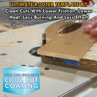 High Performance Template Router Bit - 1/4" Spiral Down Cut Flush Trim ...
