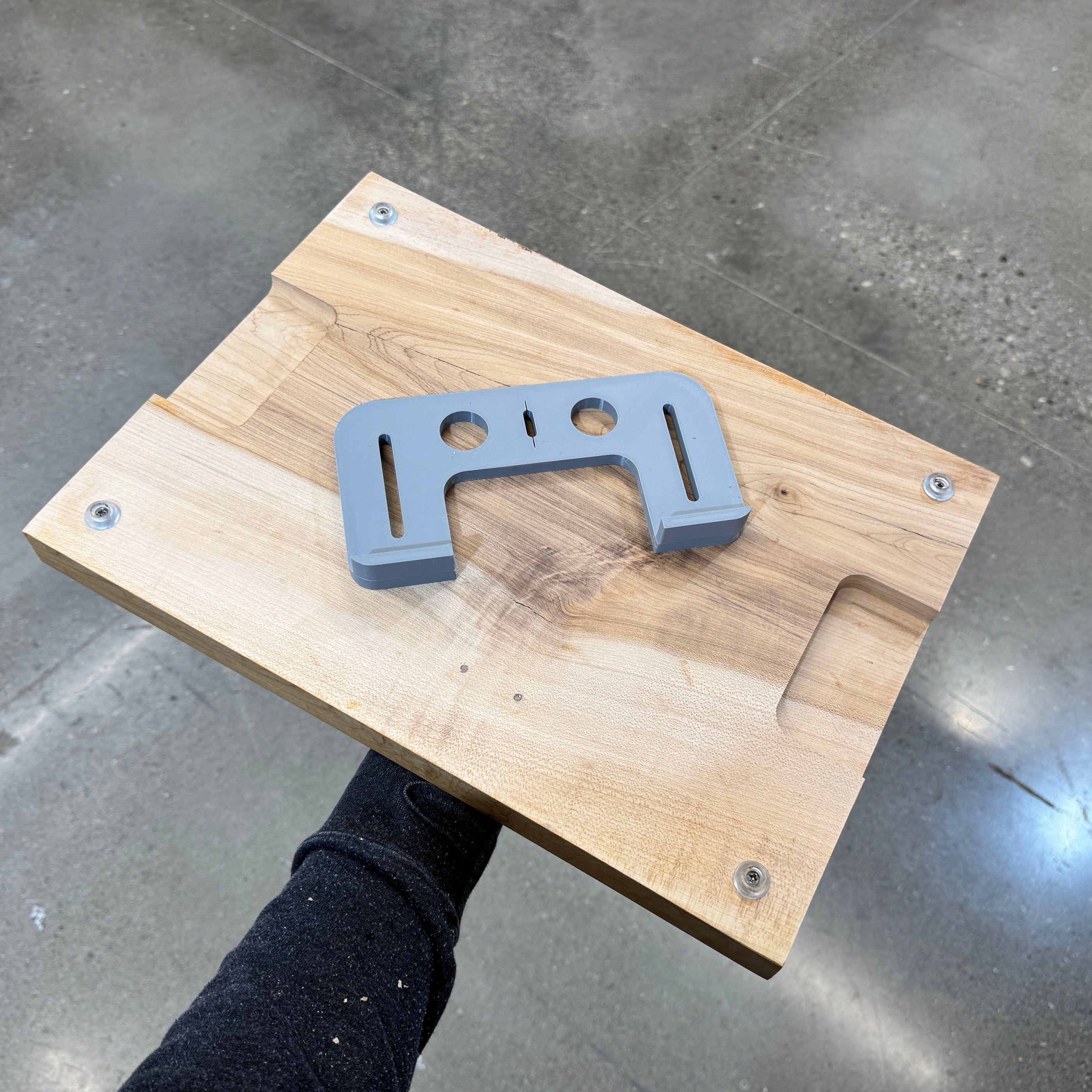 Cutting Board Bottom Finger Grip Jig — Crafted Elements