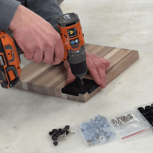 Cutting Board Corner Feet Drilling Jig — Crafted Elements