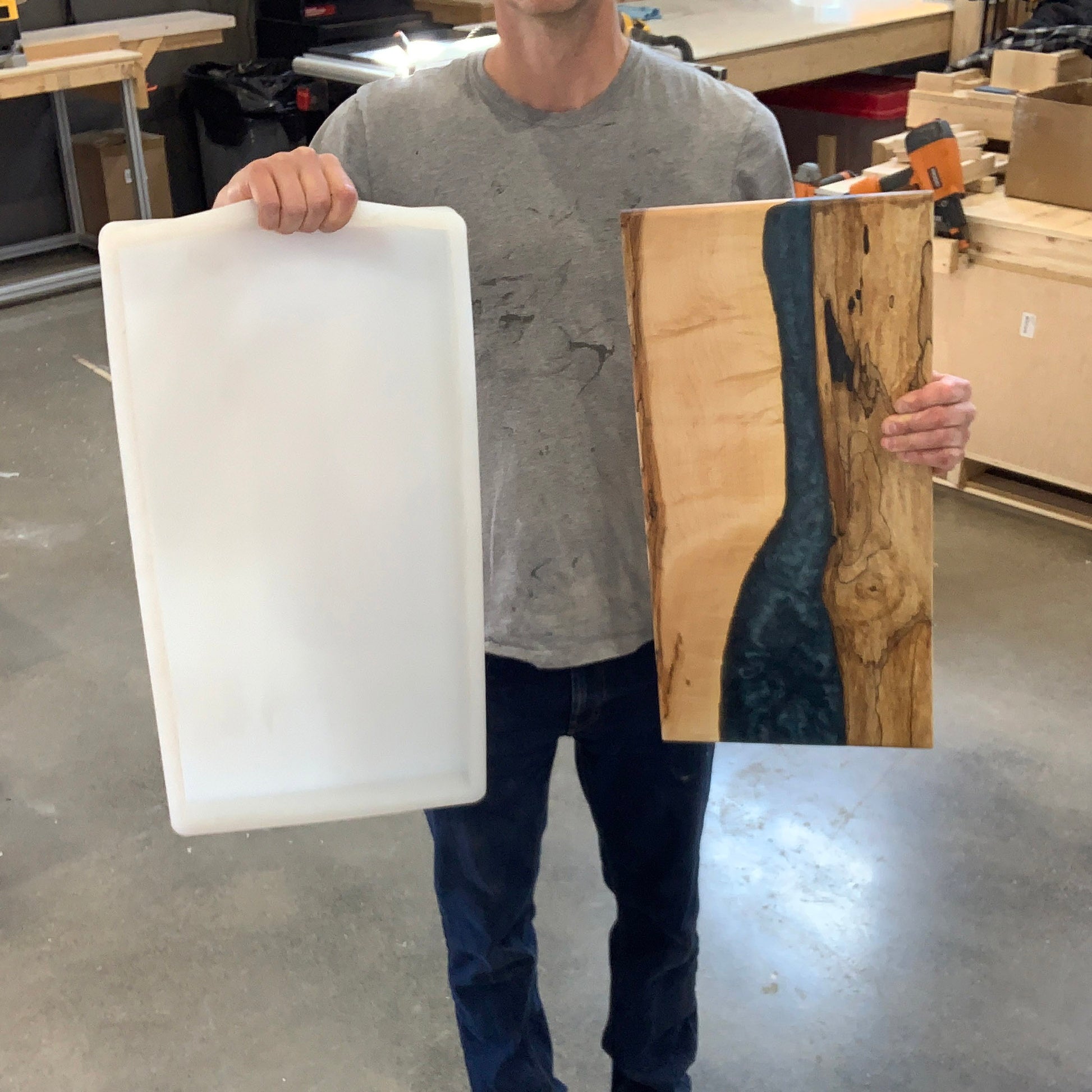 24x12x1.5" Silicone Mold For Epoxy Resin - Charcuterie Board Form ...