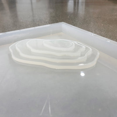 18x12x1.25" Tiered Lagoon Inlay 2 Silicone Mold - Charcuterie Board Mo ...