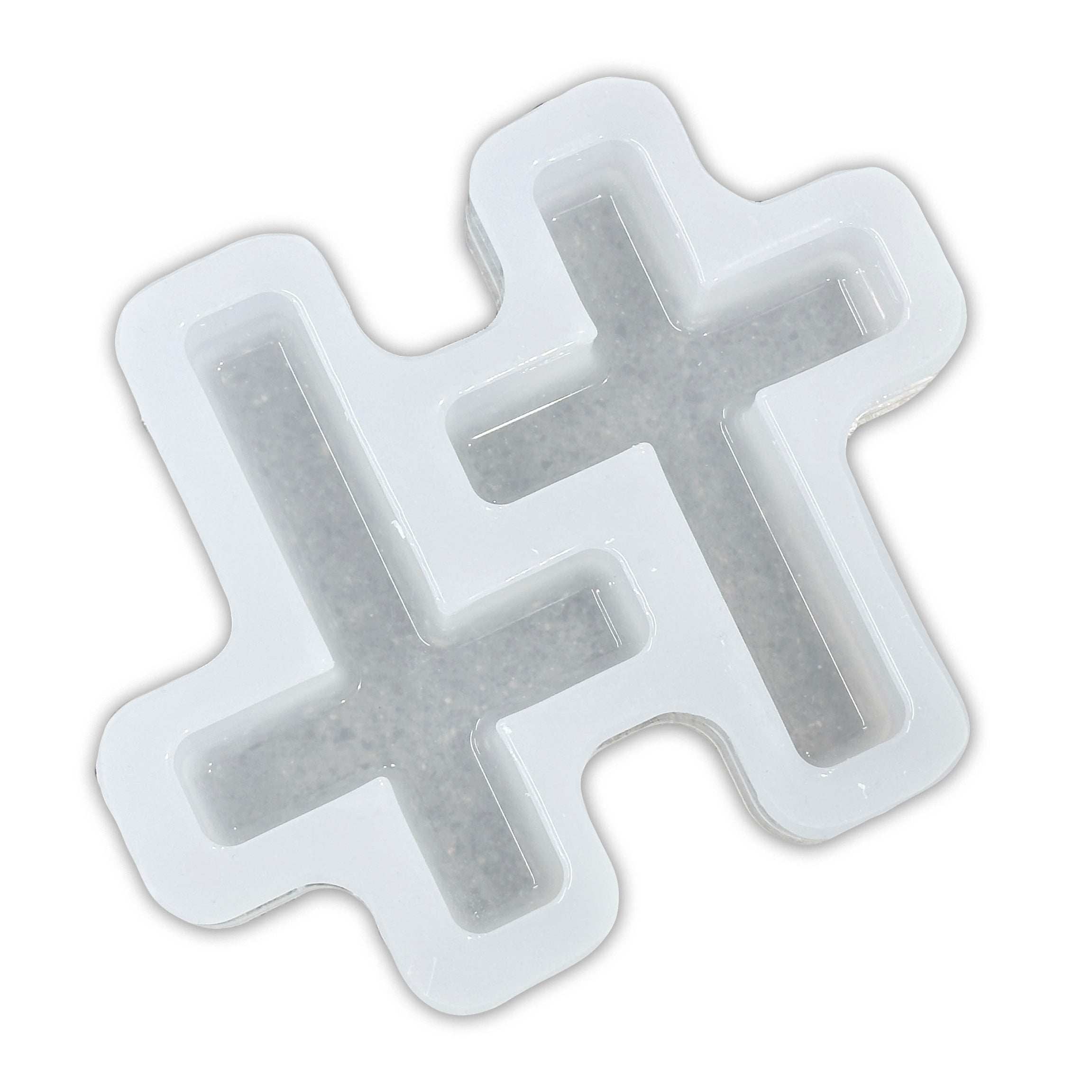 6x4.2x1" Double Mini Cross Silicone Mold For Epoxy Resin - Keepsake Si ...