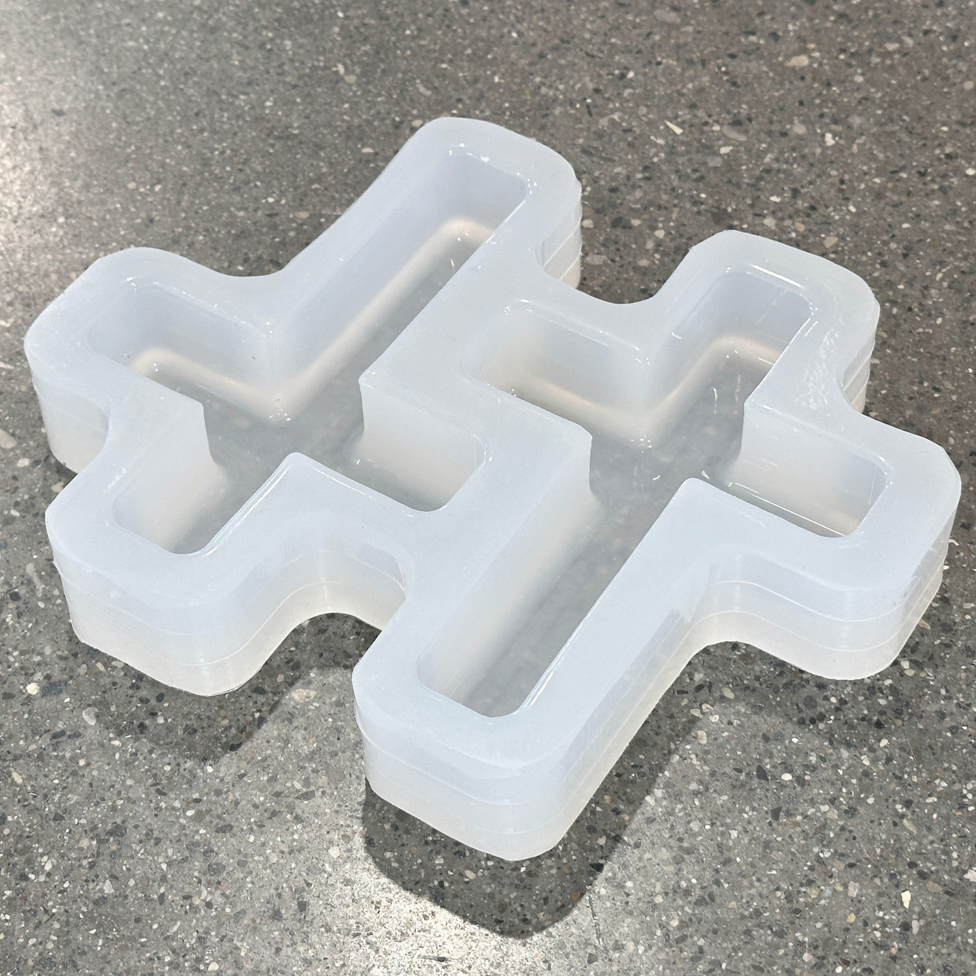 6x4.2x1" Double Mini Cross Silicone Mold For Epoxy Resin - Keepsake Si ...