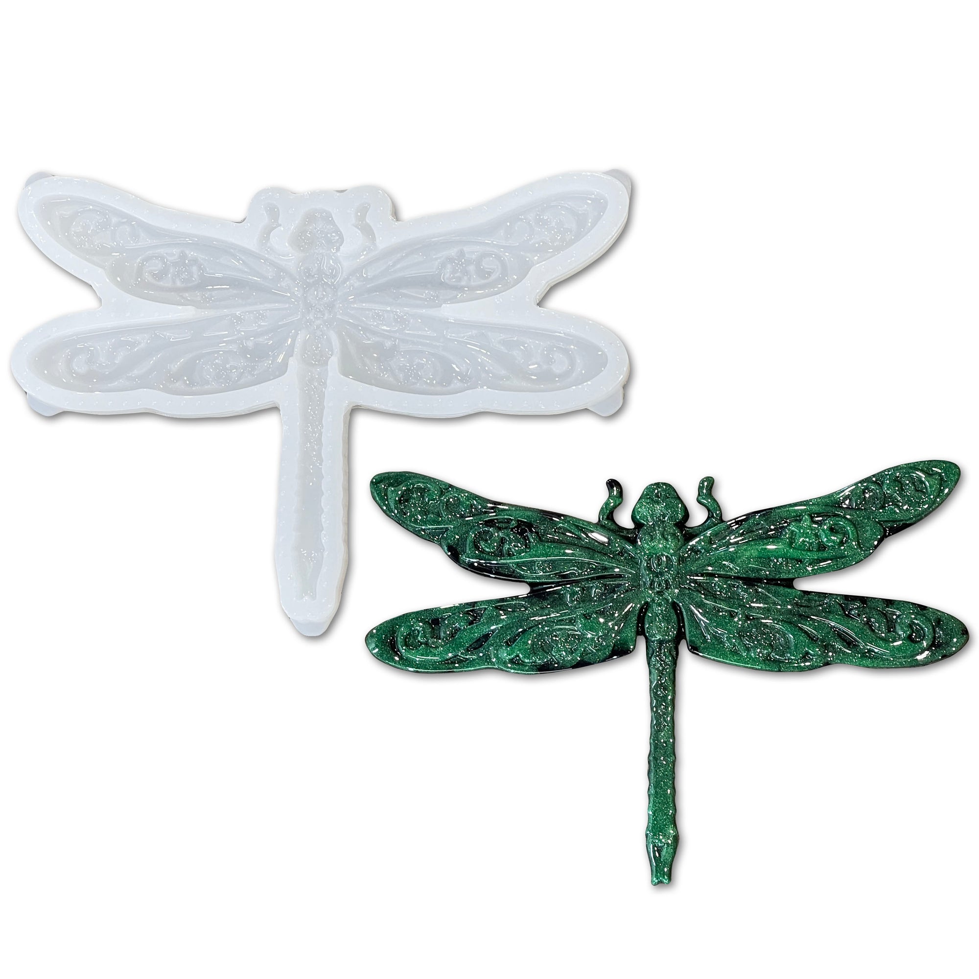 10.2x7.0x0.6" Dragonfly Relief 1 Silicone Mold – Crafted Elements