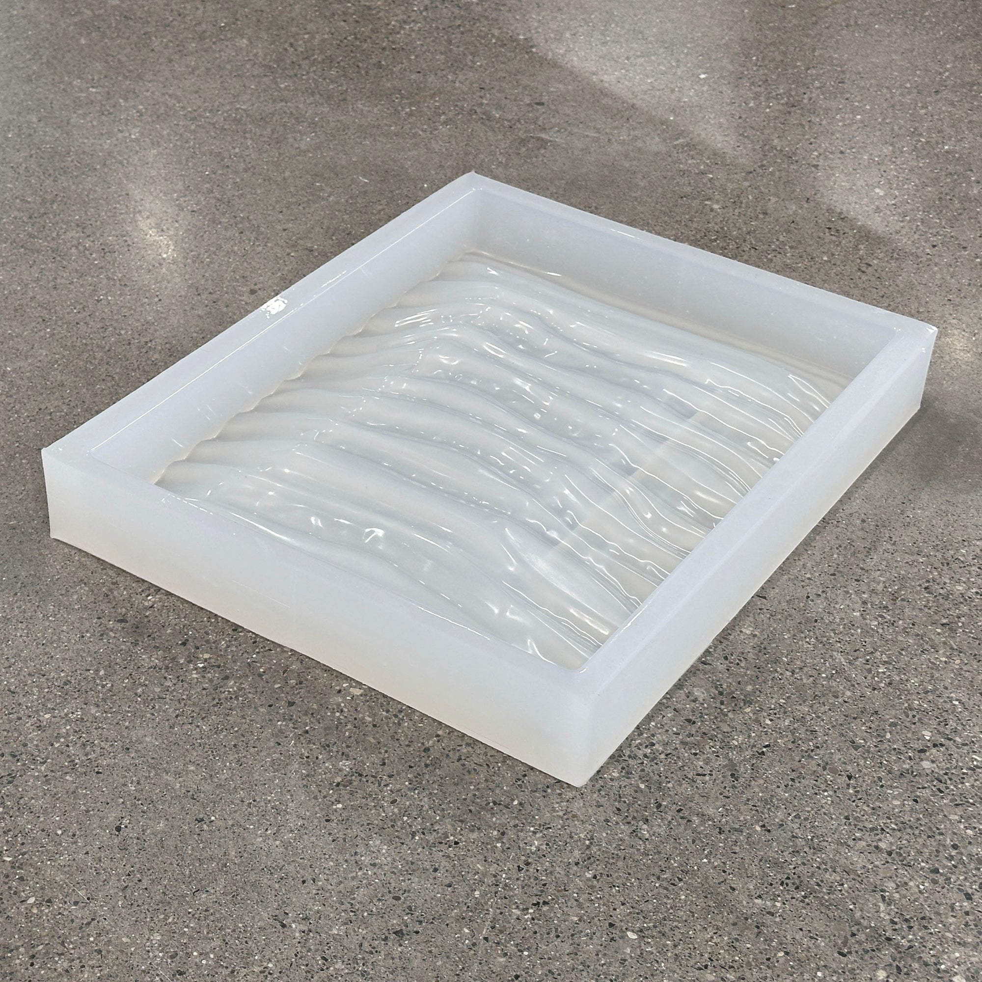 14.5x11.5X1.75" Large Wave Tray Silicone Mold – Crafted Elements