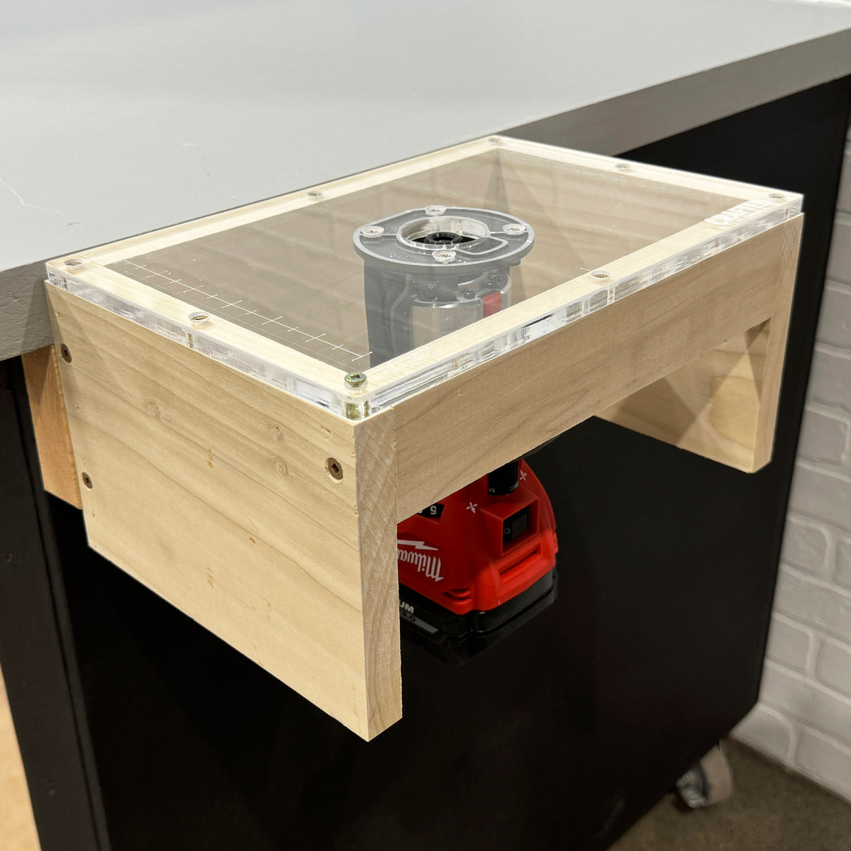 Milwaukee M18 (2723-20) Palm/Trim Router Table Plate — Crafted Elements