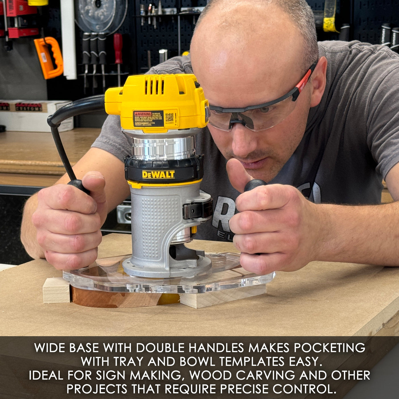 Milwaukee M18 (2723-20) Palm/Trim Router Base Plate - Two Handle ...