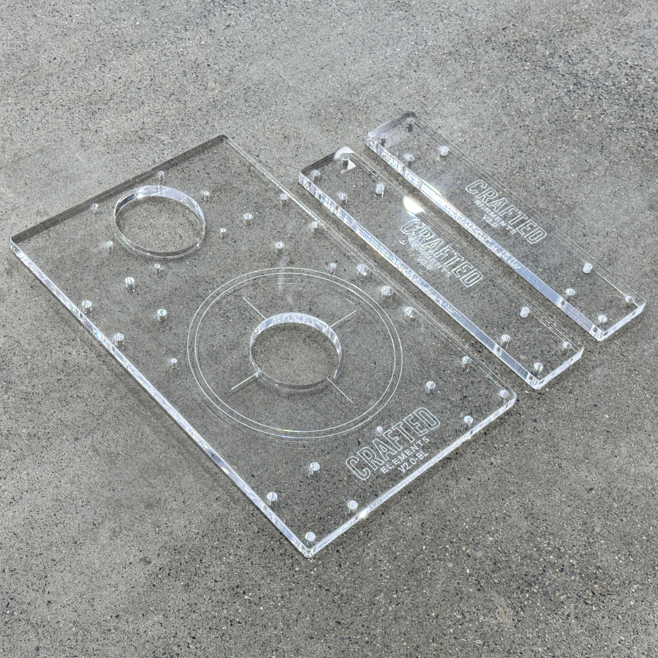 Router Sled Acrylic Router Base & Brackets — Crafted Elements
