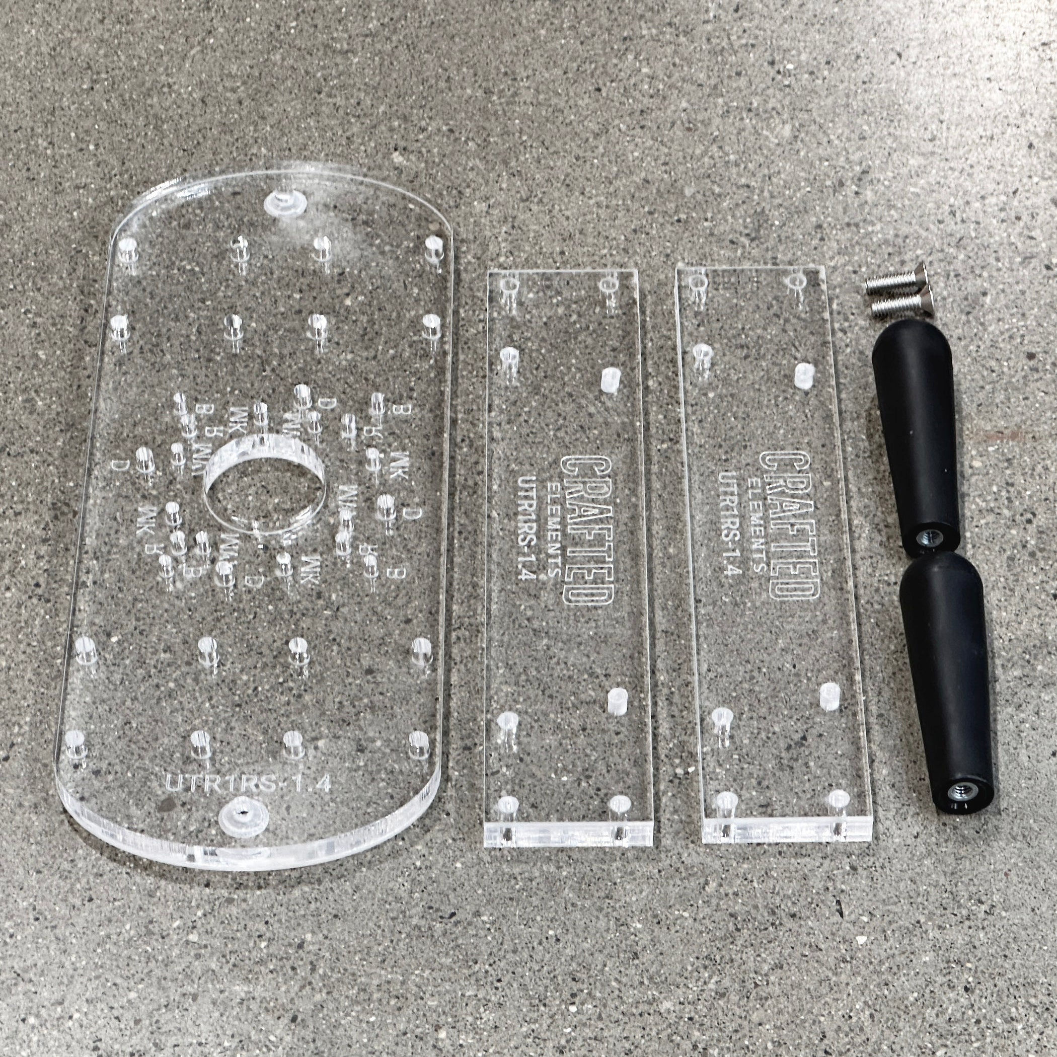 Router Sled Acrylic Router Base & Brackets — Crafted Elements