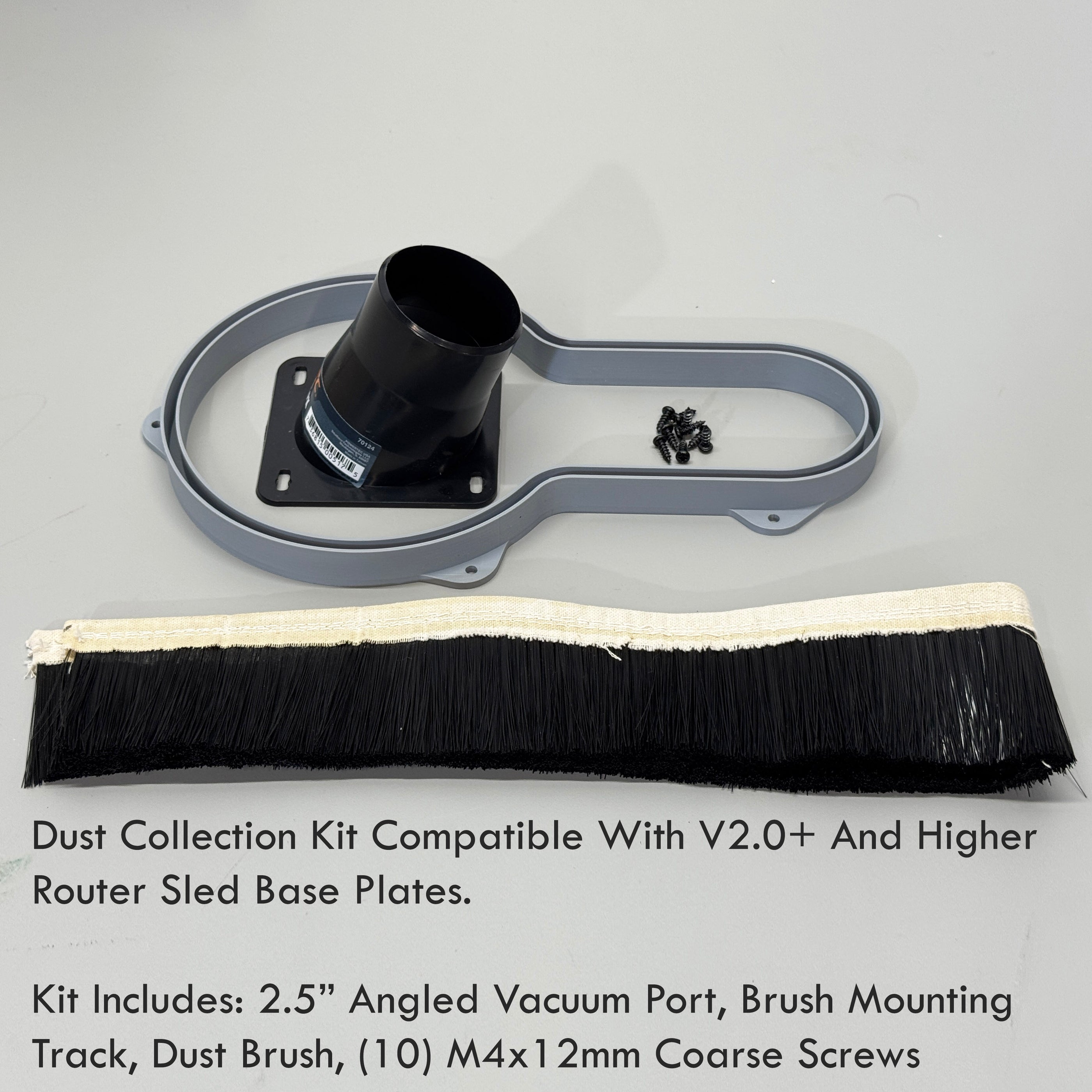 Dust Collection Kit V2.0 For Full Size Router Sled — Crafted Elements
