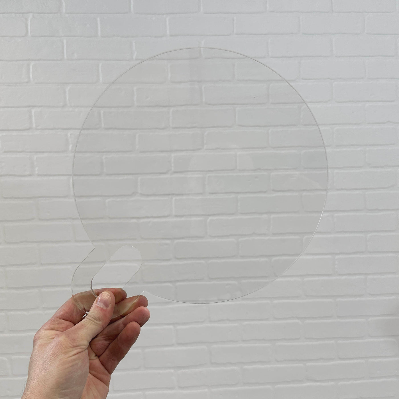 12x10" Small Round Cheese Board With Stadium Handle Acrylic Router Tem ...