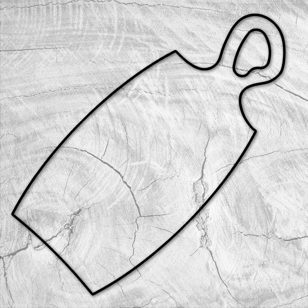 12.0x5.5" Small Flared Organic Cheese Board Acrylic Router Template ...