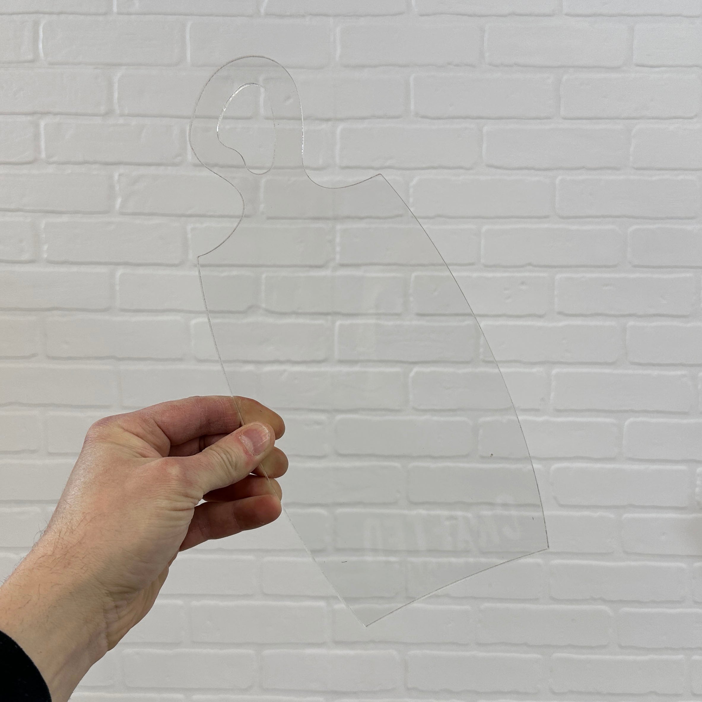 12.0x5.5" Small Flared Organic Cheese Board Acrylic Router Template ...