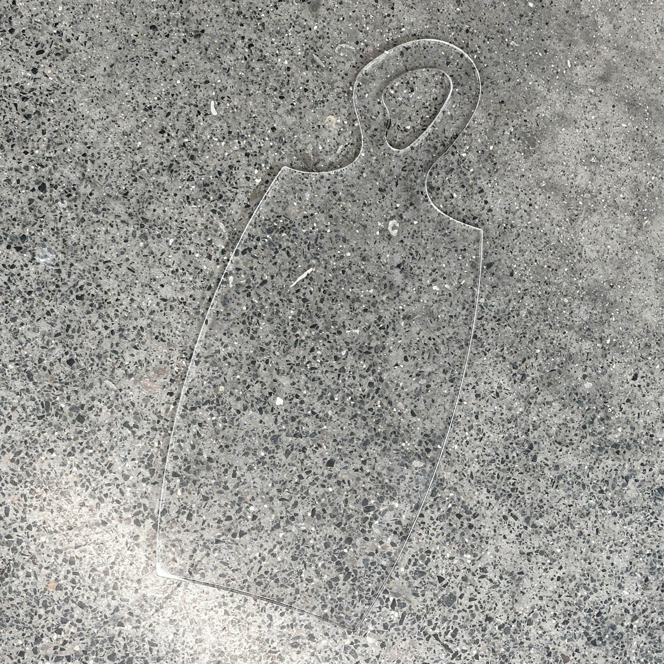 12.0x5.5" Small Flared Organic Cheese Board Acrylic Router Template ...