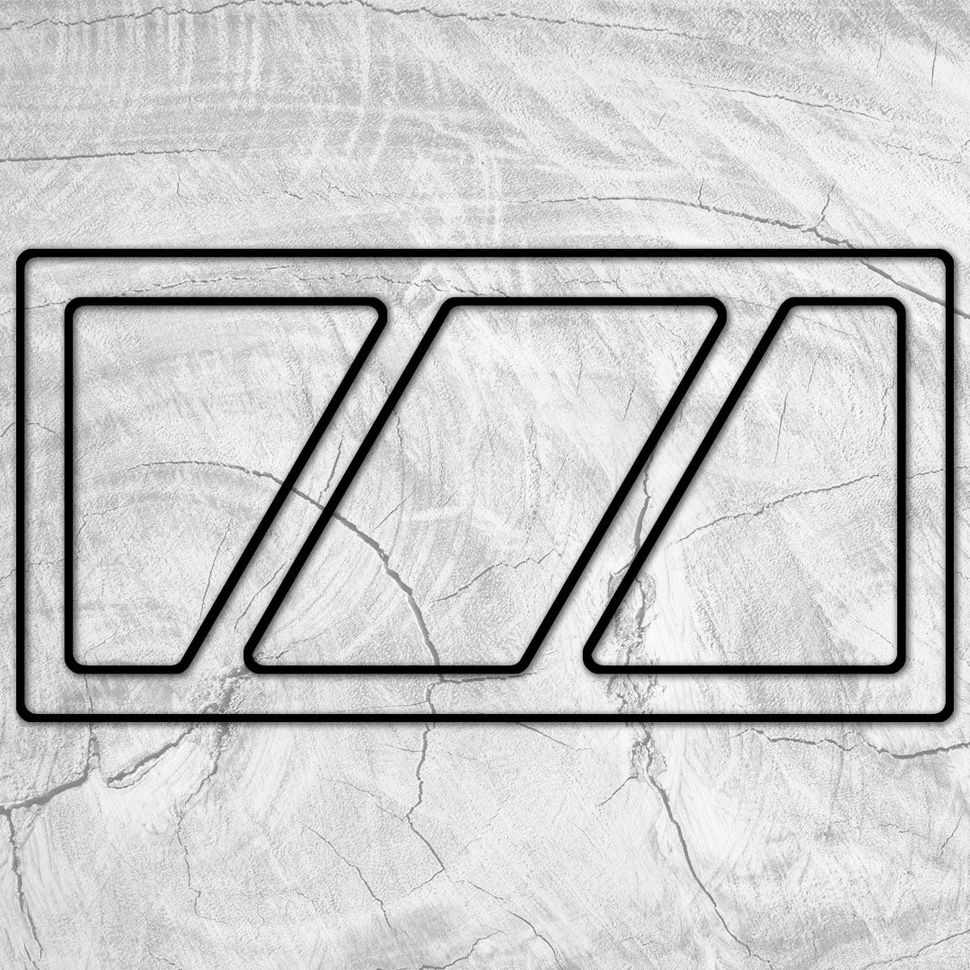 12.0x6.0" Striped Rectangle Acrylic Router Template — Crafted Elements