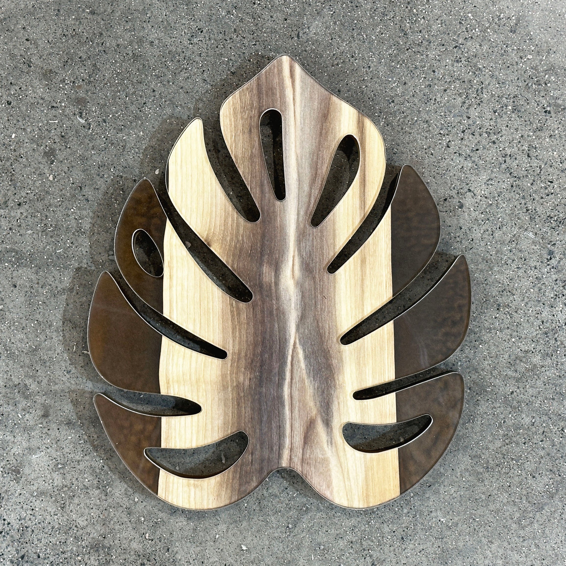 14.0x11.75" Monstera Leaf Acrylic Router Template — Crafted Elements