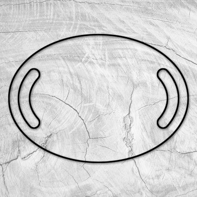 14.1x10" Small Oval Dual Handle Serving Board Acrylic Router Template ...