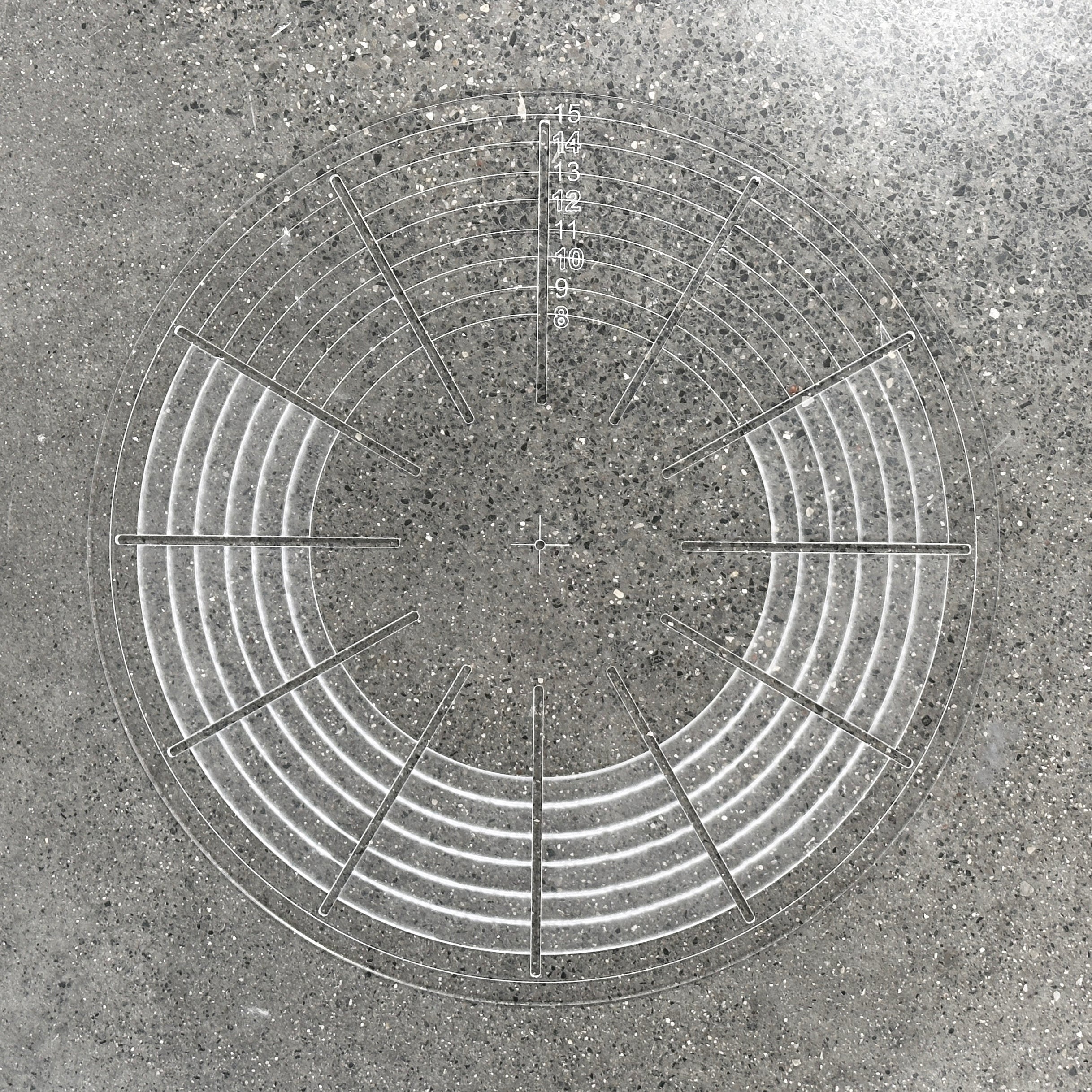 15.75" Clock Layout Acrylic Template For 8-16" Clocks — Crafted Elements