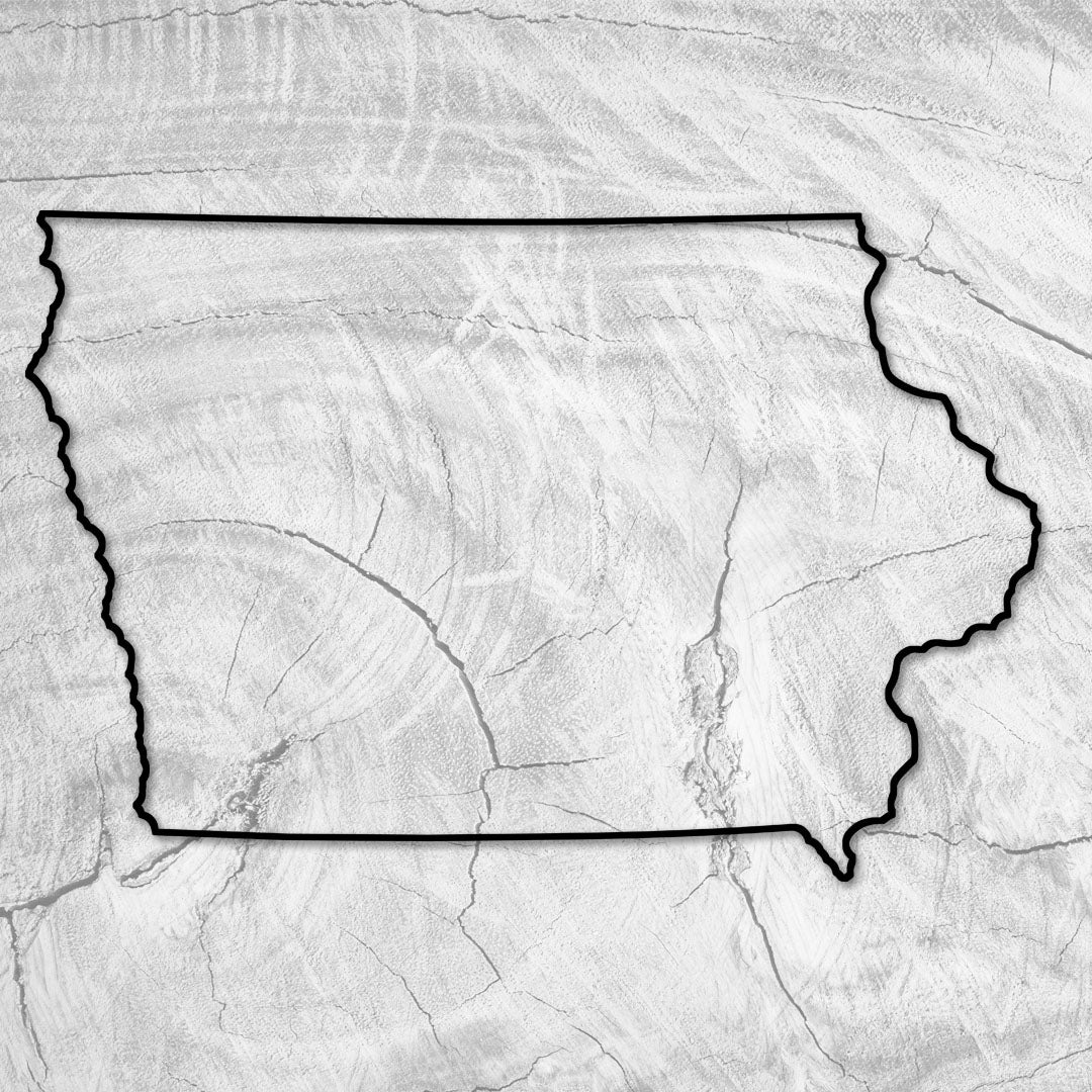 16.0x10.5" State Of Iowa Acrylic Router Template — Crafted Elements
