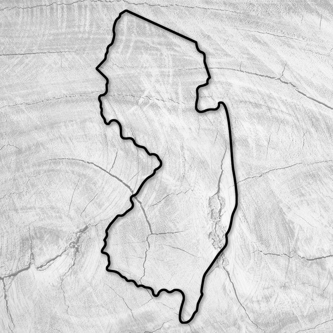 16x7.2" State Of New Jersey Acrylic Router Template — Crafted Elements