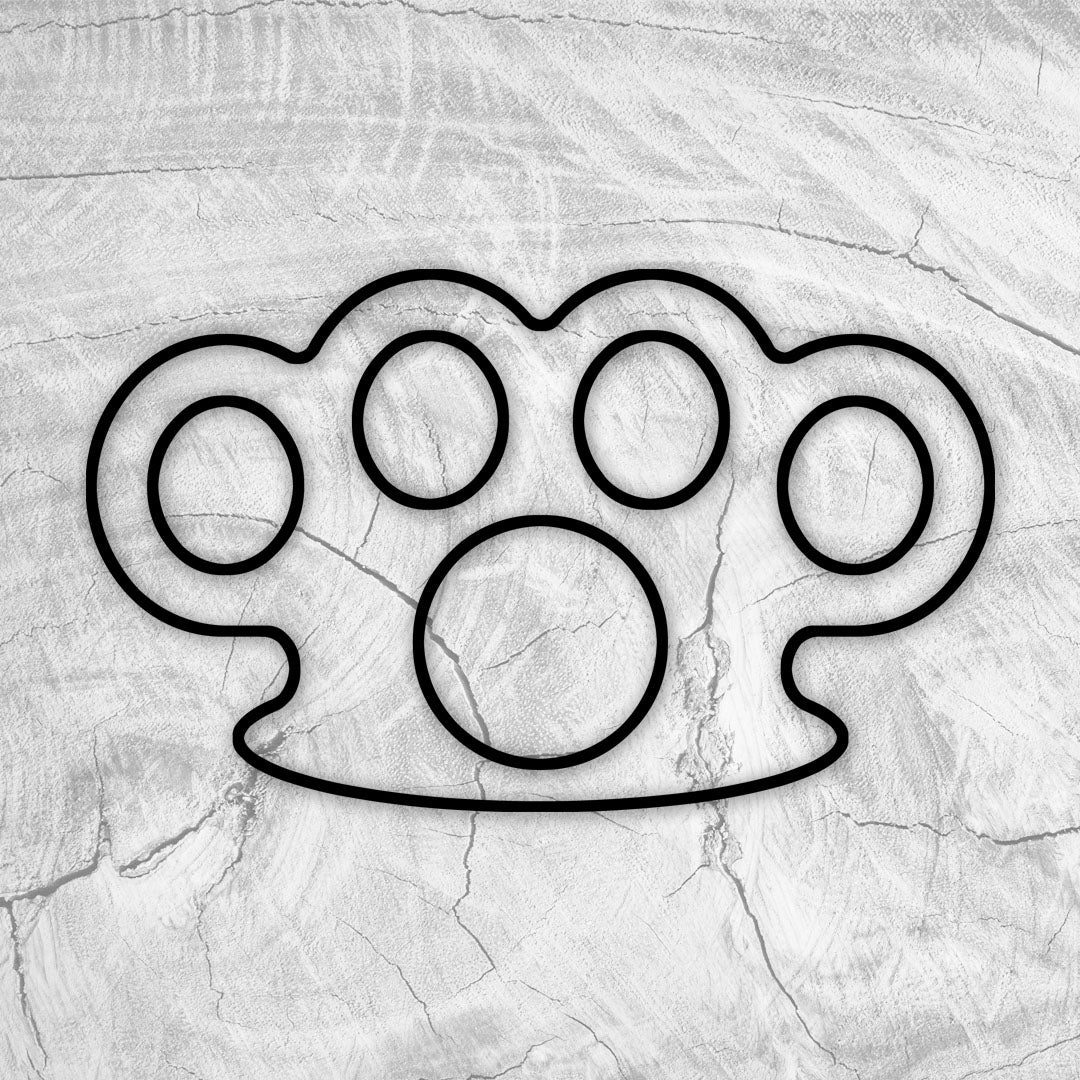 5.8x3.5" Brass Knuckles Bottle Opener Acrylic Router Template – Crafted ...