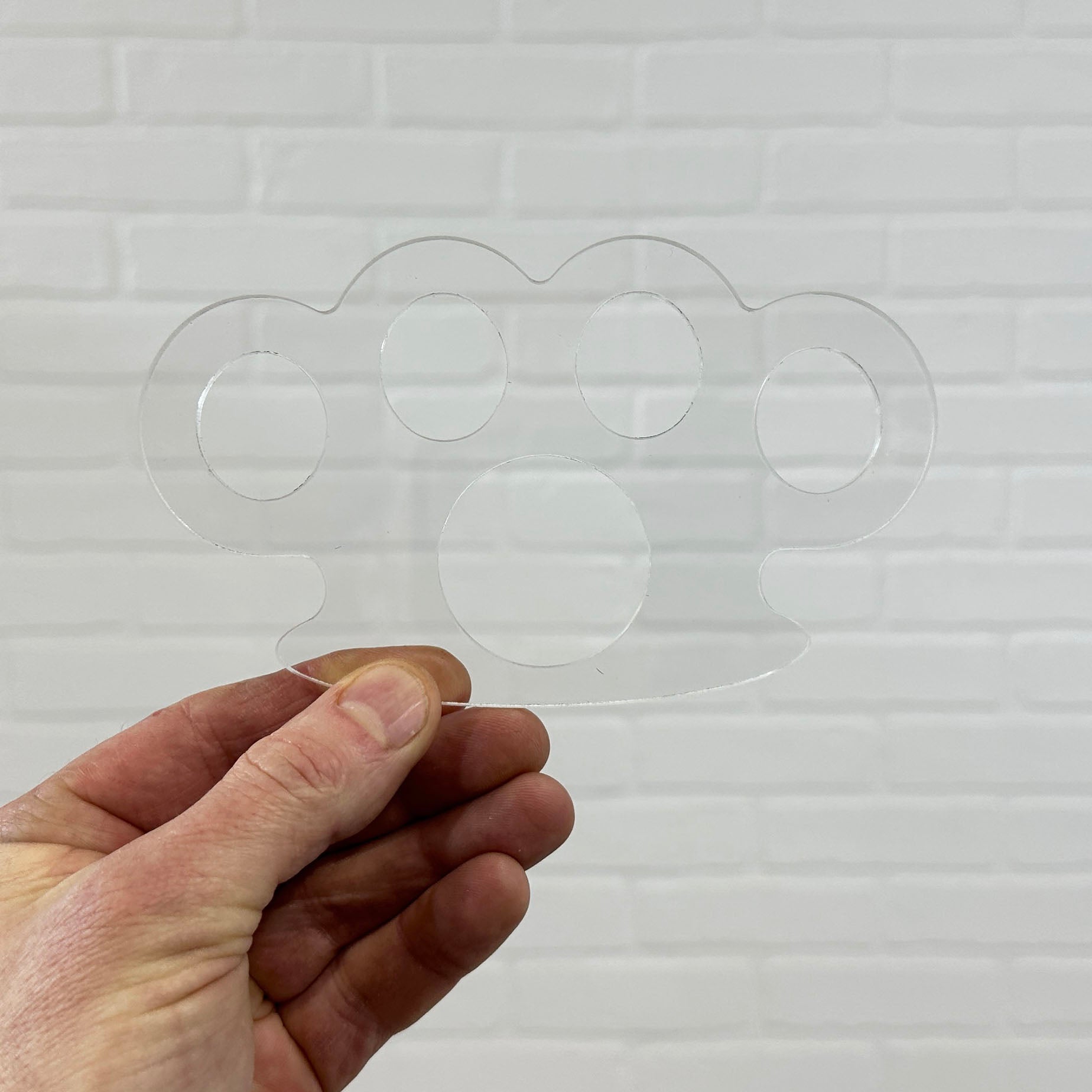 5.8x3.5" Brass Knuckles Bottle Opener Acrylic Router Template – Crafted ...