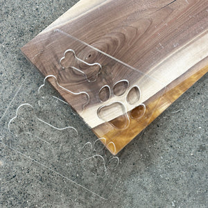 Dog Bone & Paw Inlay Acrylic Router Template - 5 Designs – Crafted Elements