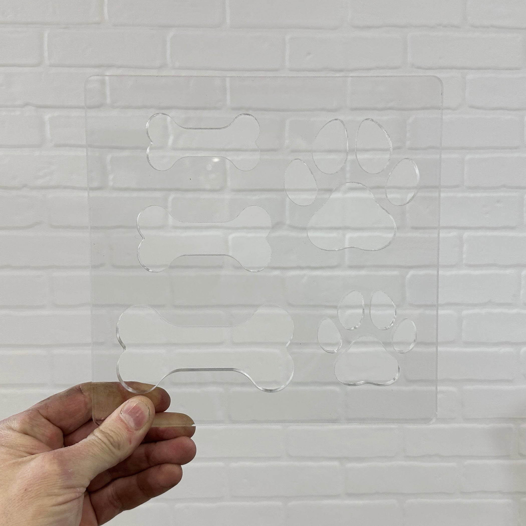 Dog Bone & Paw Inlay Acrylic Router Template - 5 Designs — Crafted Elements