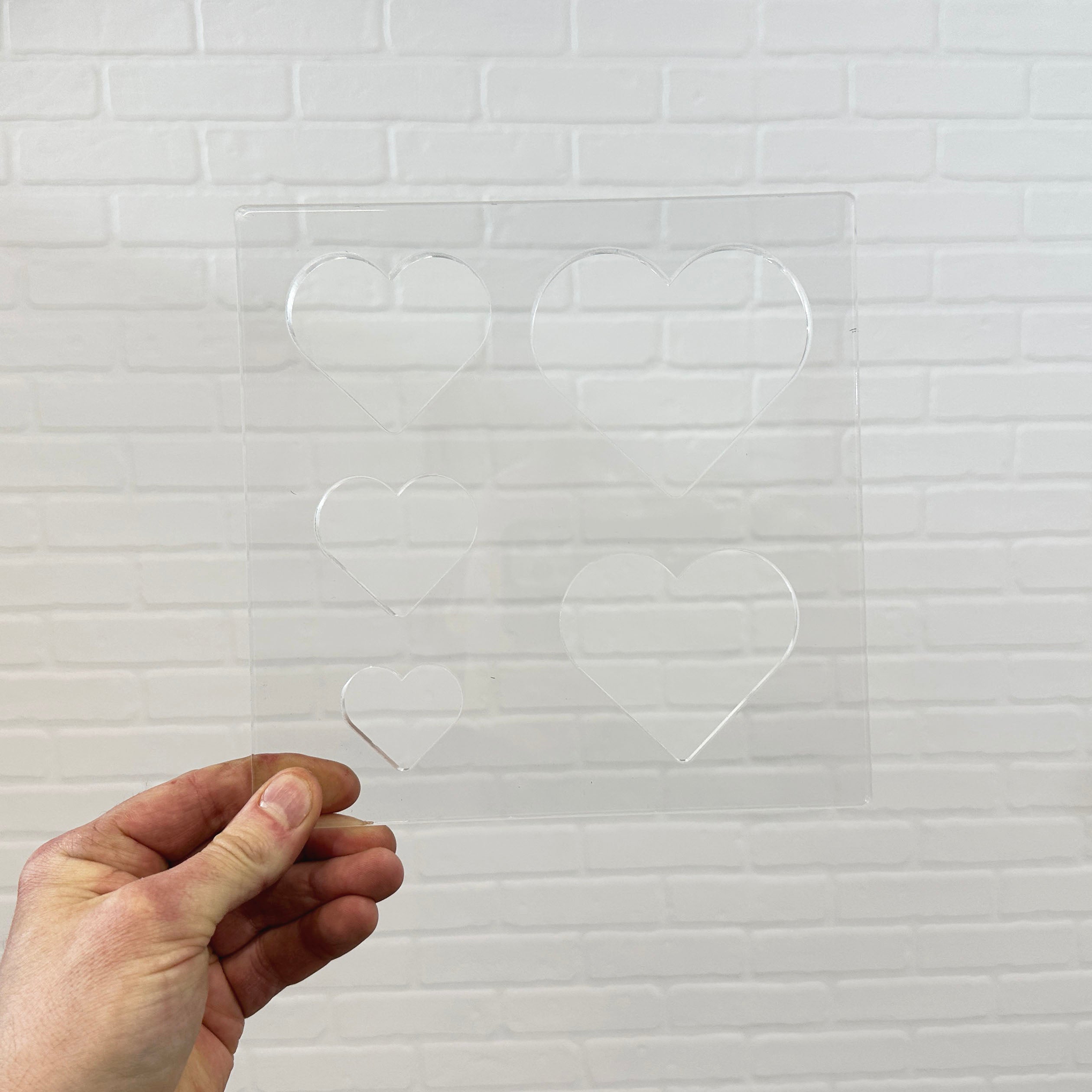 Heart Inlay Acrylic Router Template - 5 Heart Sizes — Crafted Elements