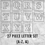 5" Letter Acrylic Router Template Set - Alphabet Inlay Template ...