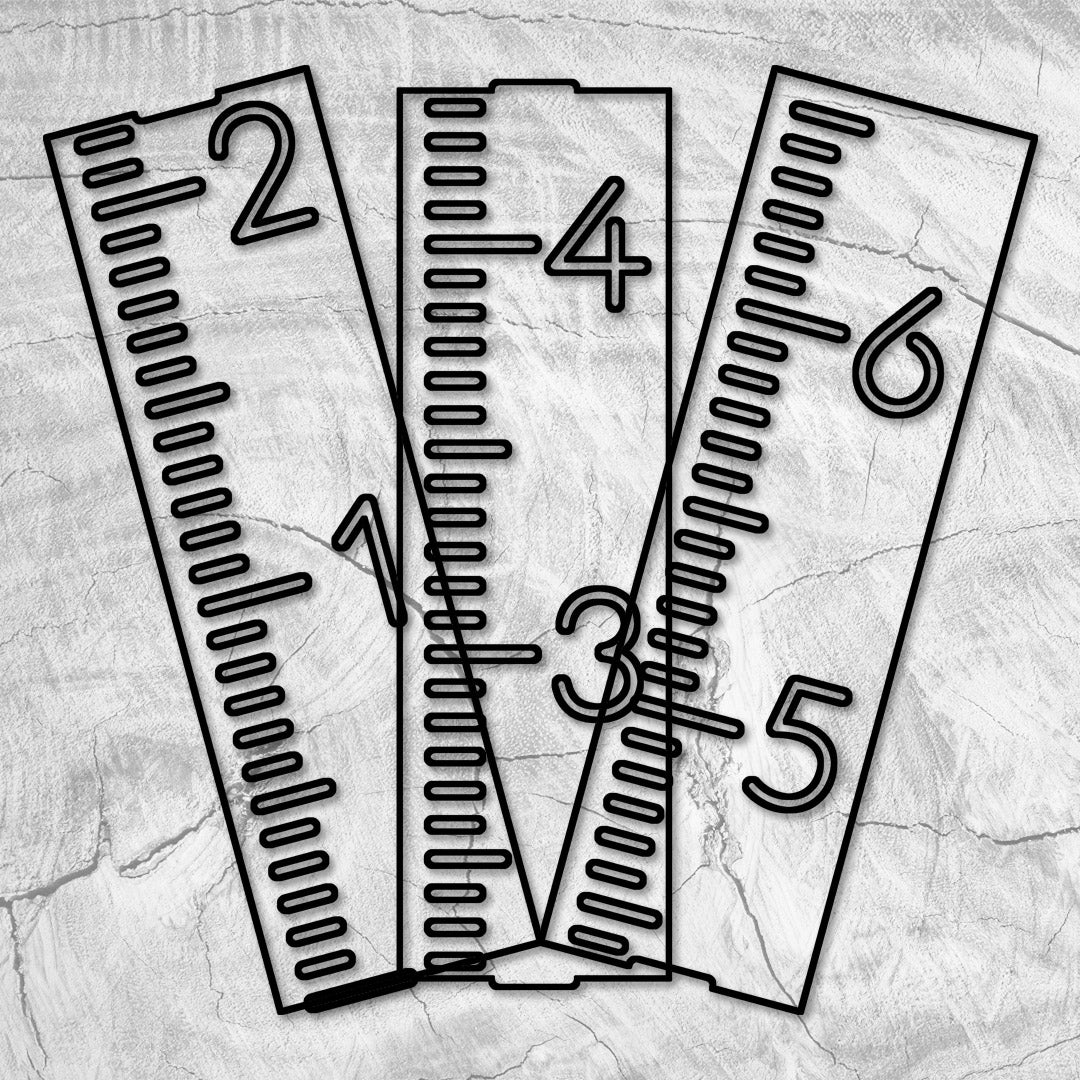 79.2X7.875" 3 Piece Growth Chart Inlay Acrylic Router Template Set ...