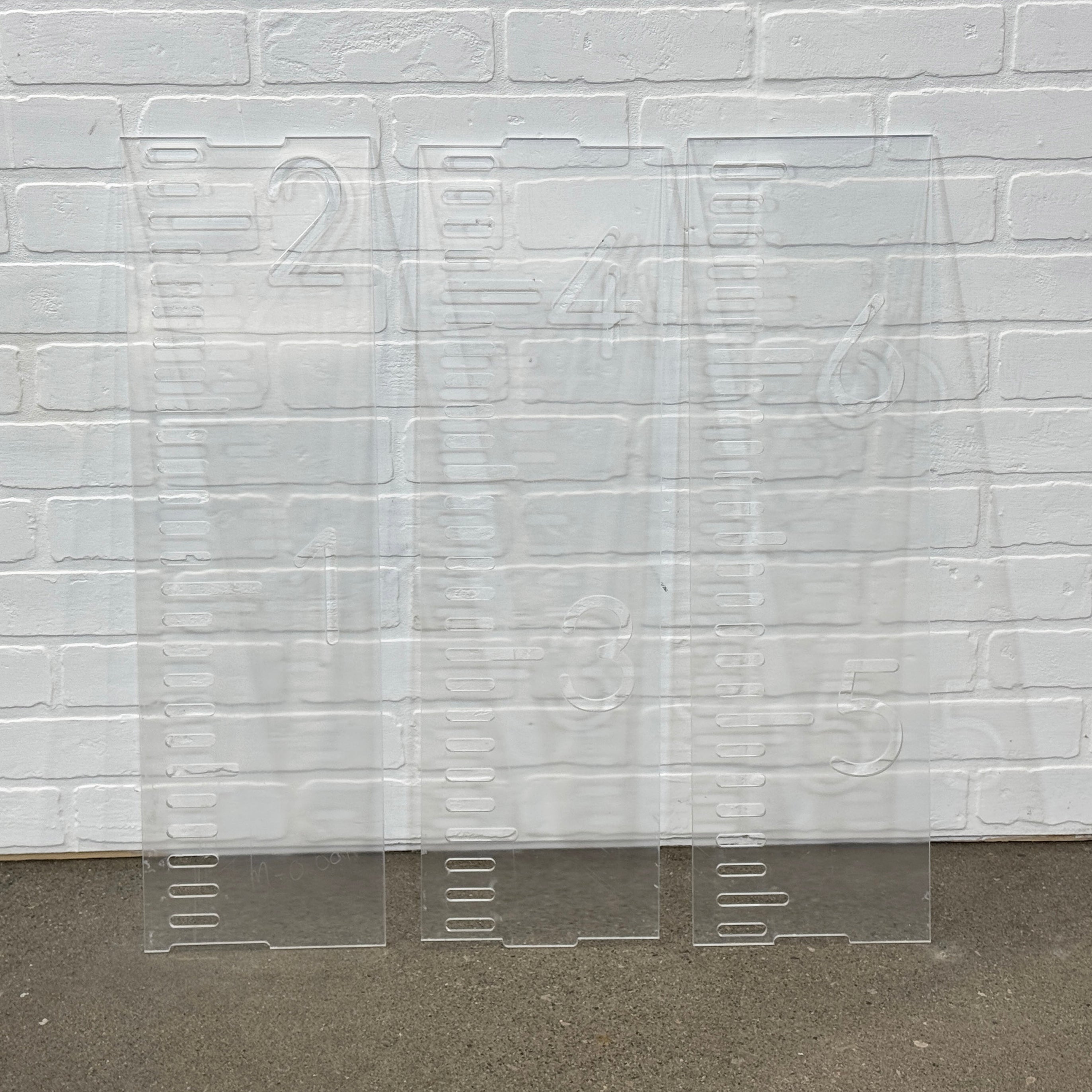 79.2X7.875" 3 Piece Growth Chart Inlay Acrylic Router Template Set ...