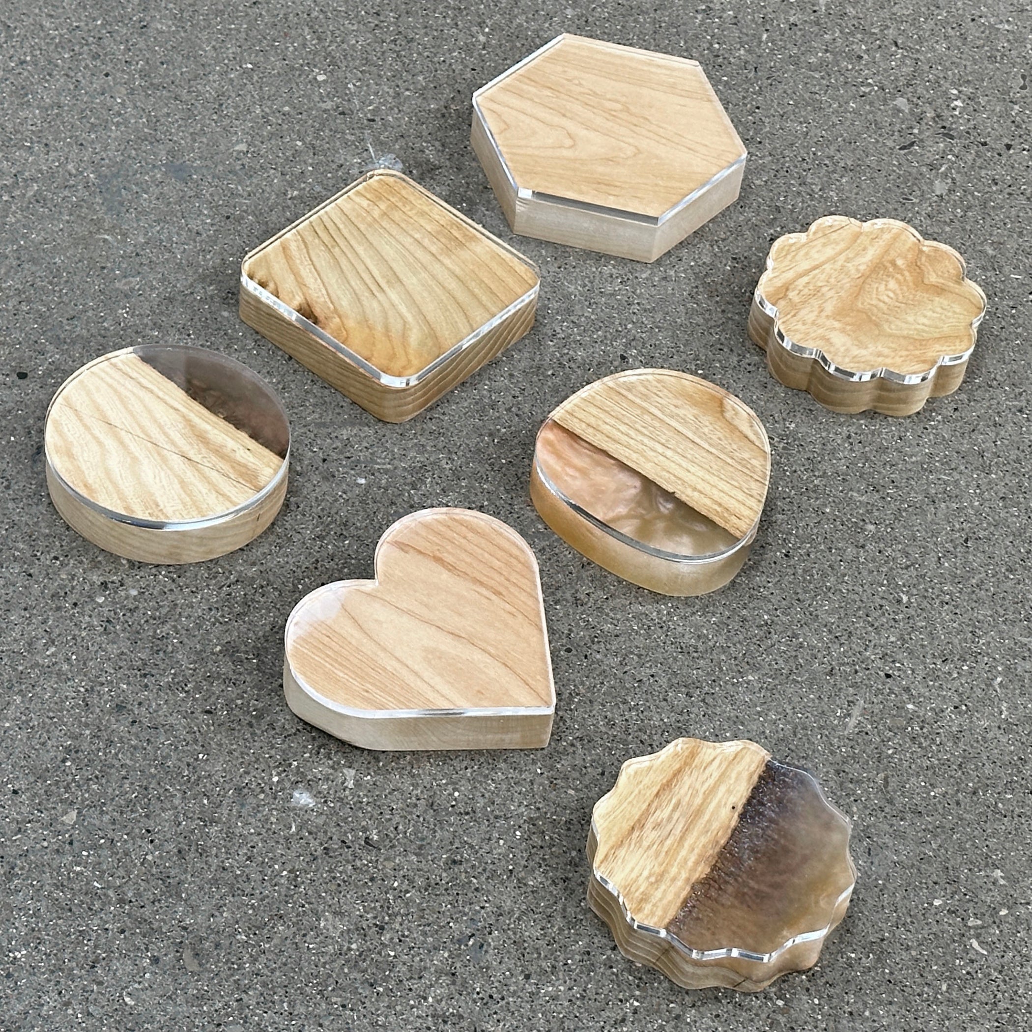 Coaster Acrylic Router Templates Set - 7 Shapes — Crafted Elements