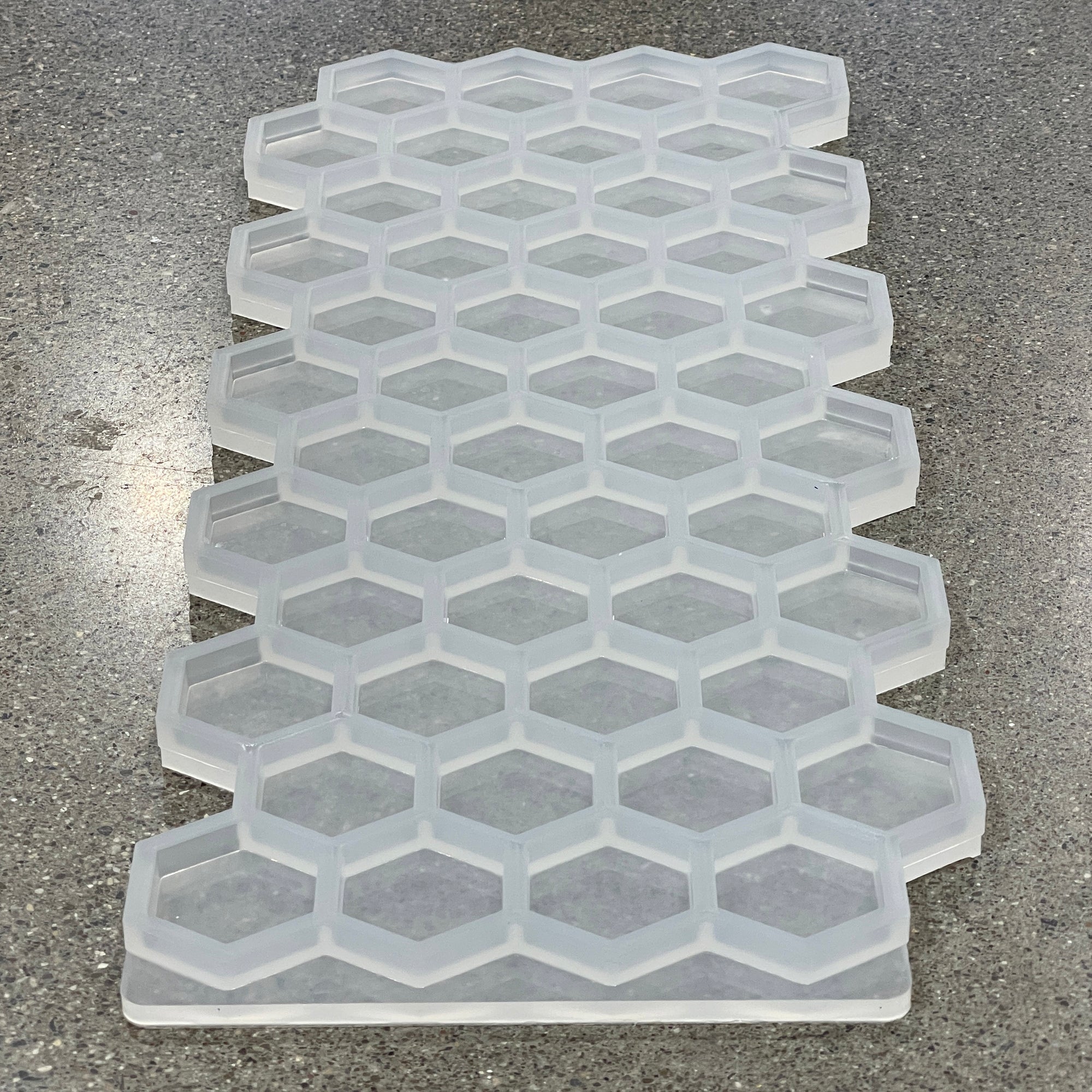1.5x1.3x0.25" Hexagon Honeycomb Mosaic Tile Silicone Mold - 48 Hexagon ...