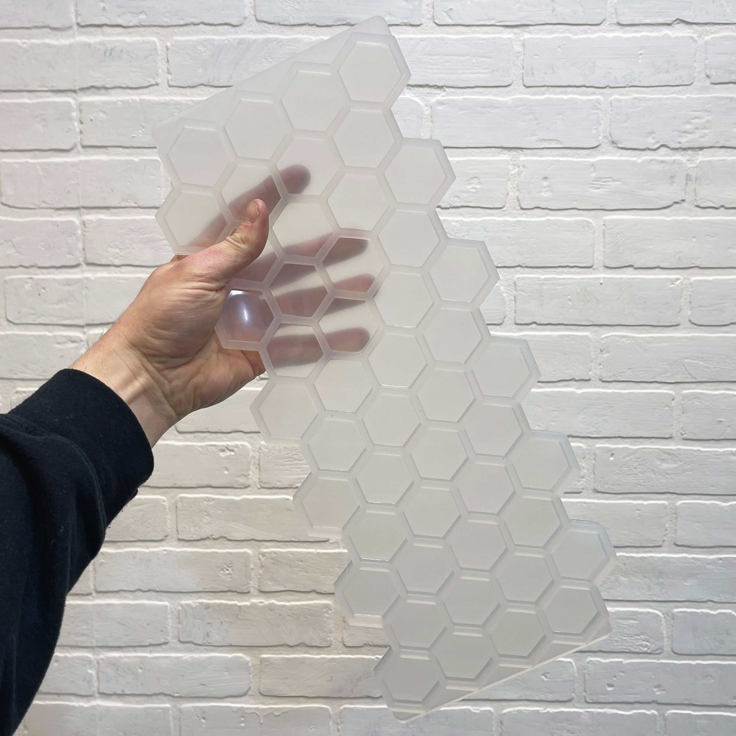 1.5x1.3x0.25" Hexagon Honeycomb Mosaic Tile Silicone Mold - 48 Hexagon ...