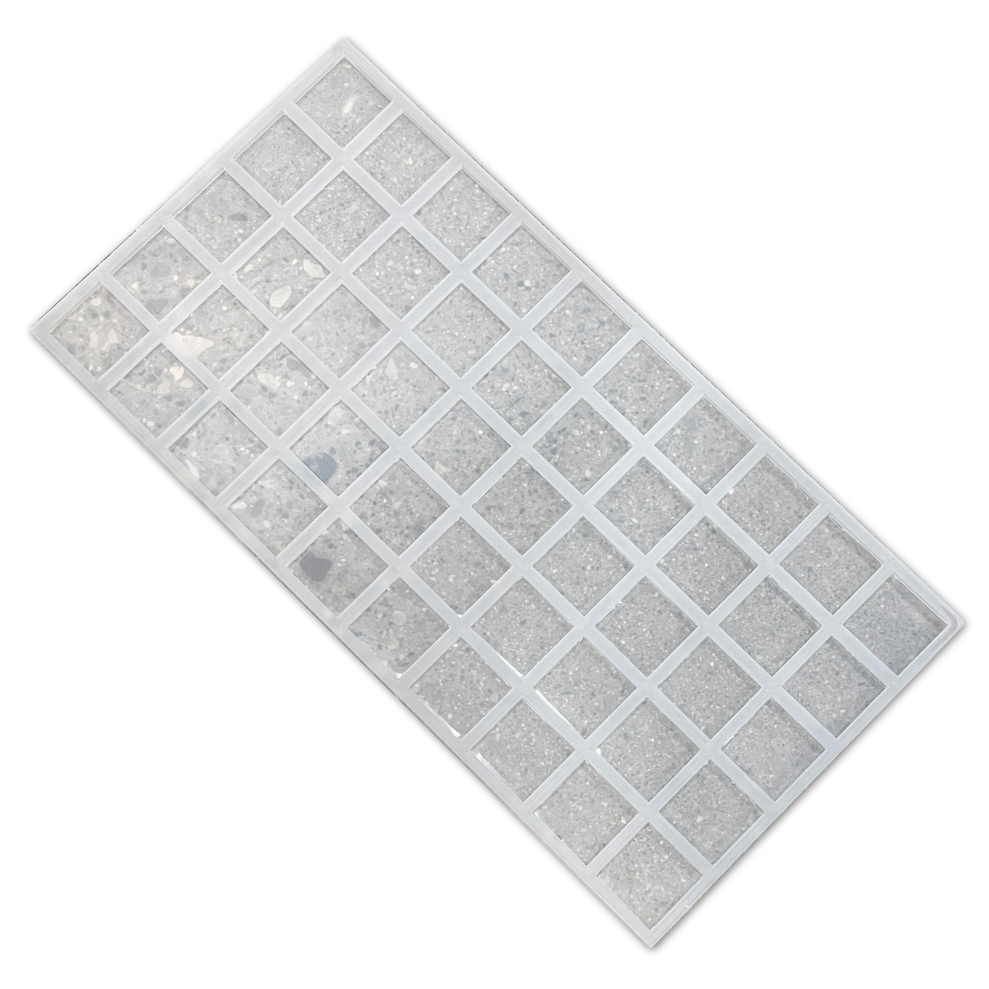 1.5x1.5x0.25" Square Mosaic Tile Silicone Mold - 50 Squares x 1/4" Dee ...