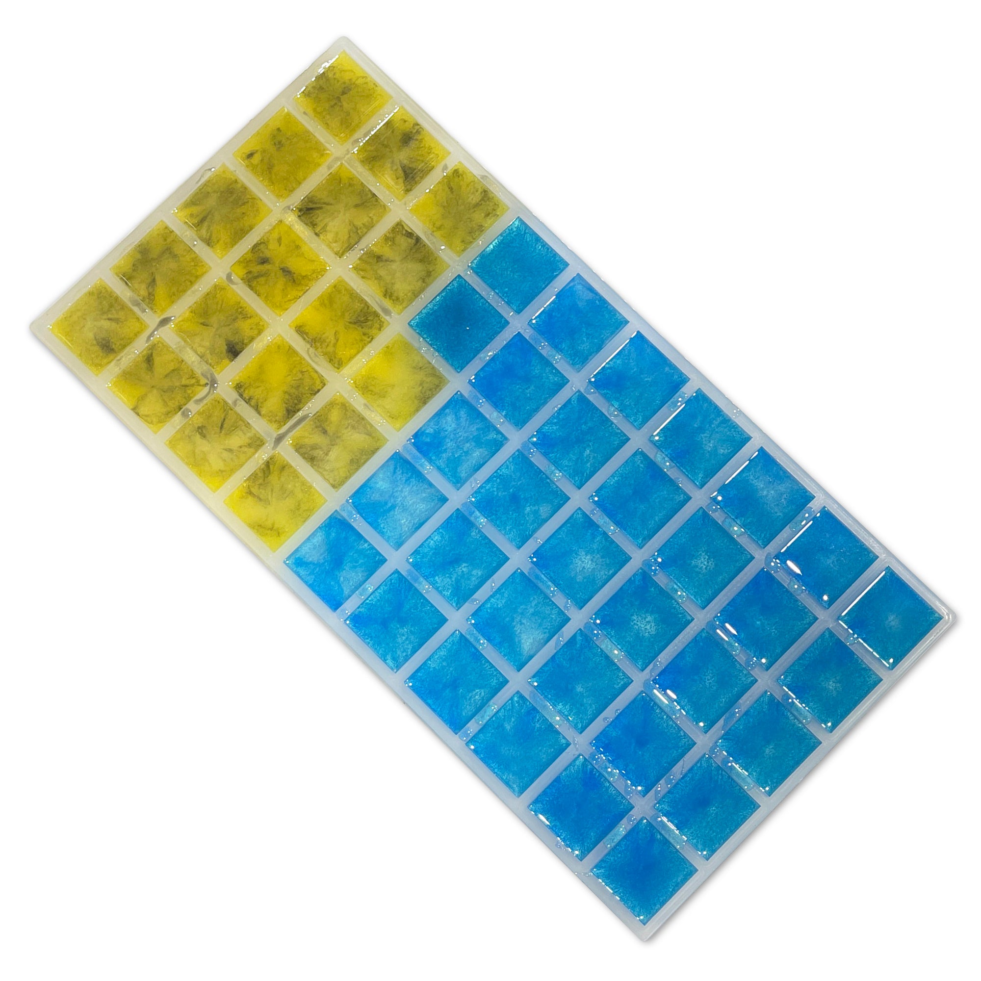 1.5x1.5x0.25" Square Mosaic Tile Silicone Mold - 50 Squares x 1/4" Dee ...