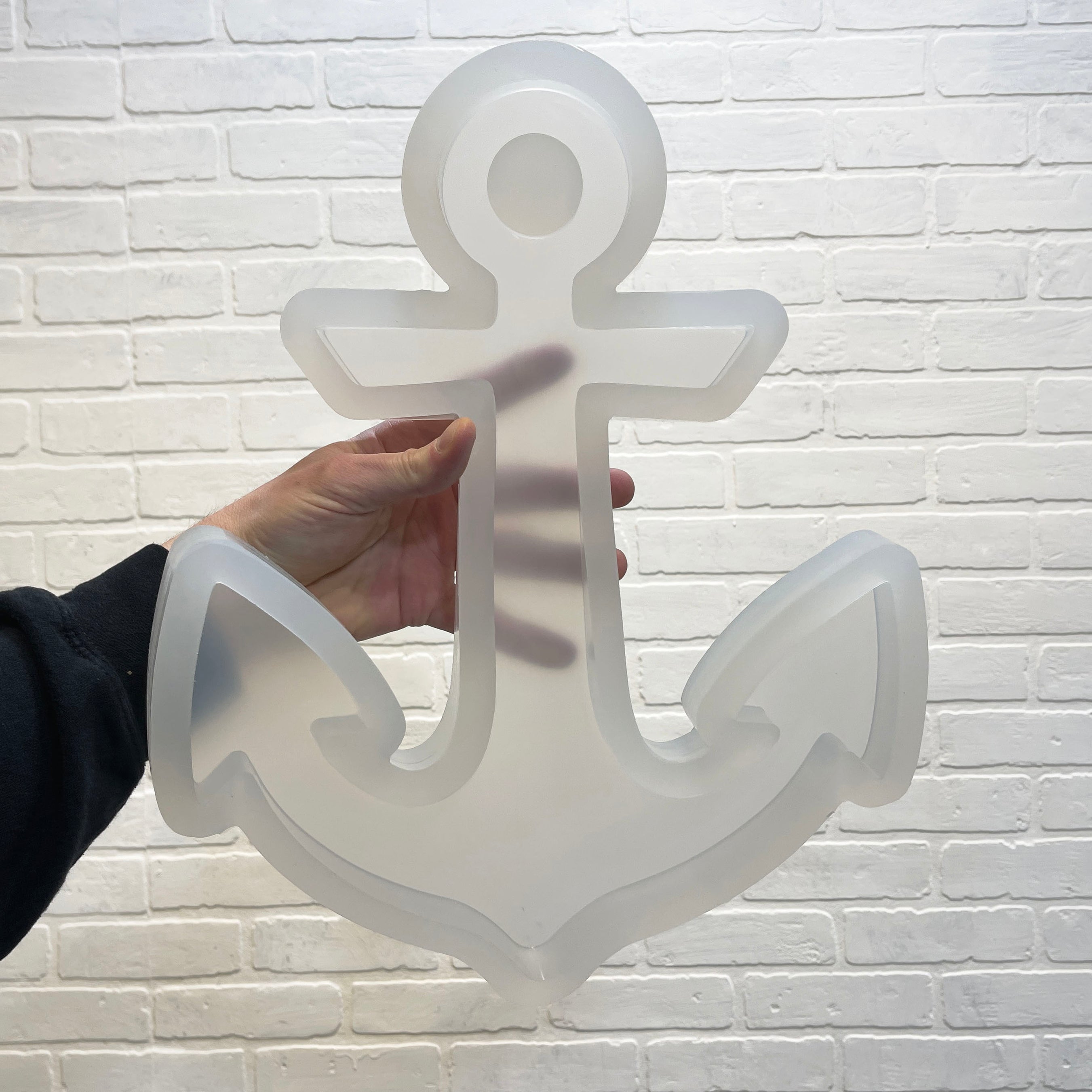14.75x11.75x1" Nautical Anchor Silicone Mold For Ocean, Boat And Navy ...
