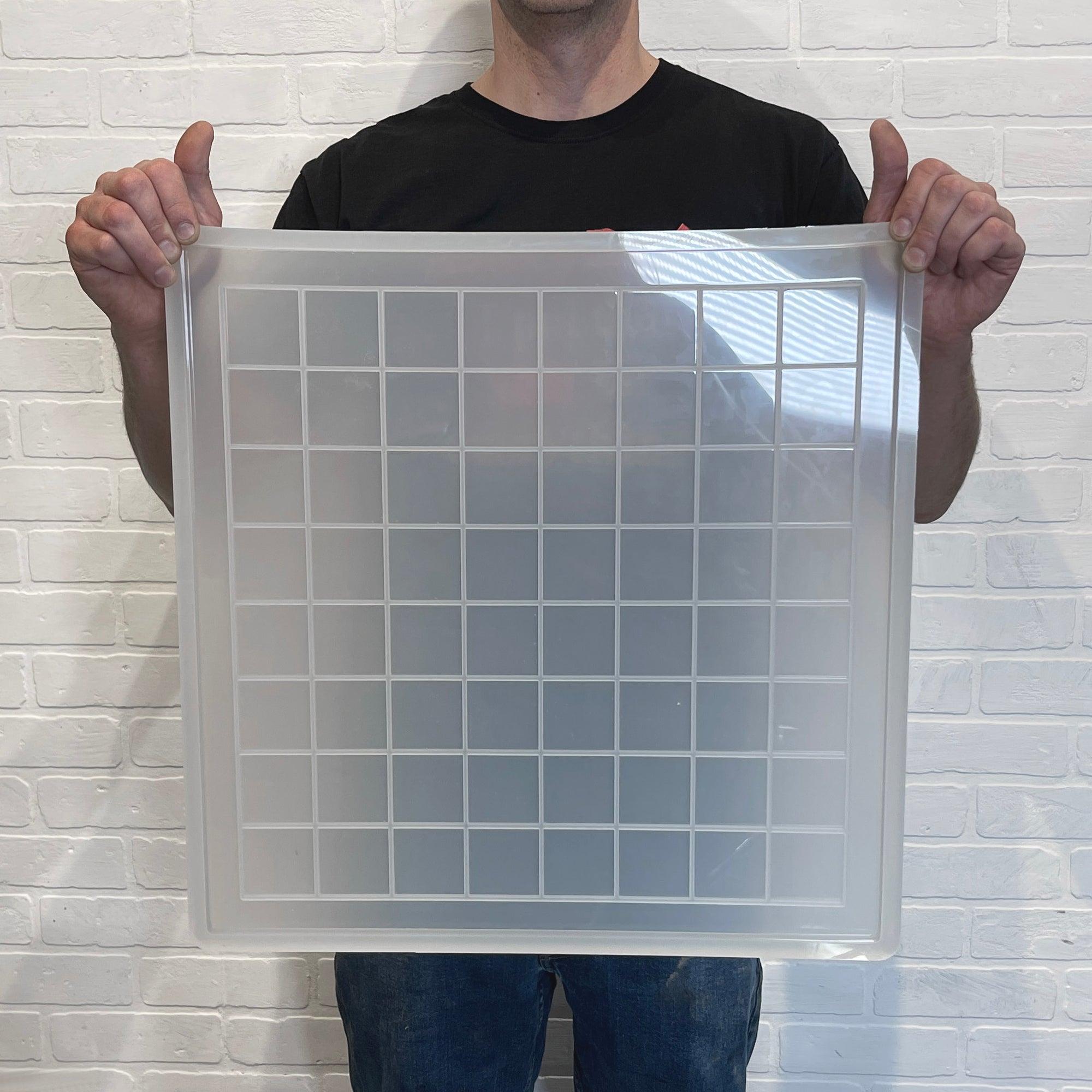 19x19x0.5" Full Size Chess Board Silicone Mold With 2" Squares ...