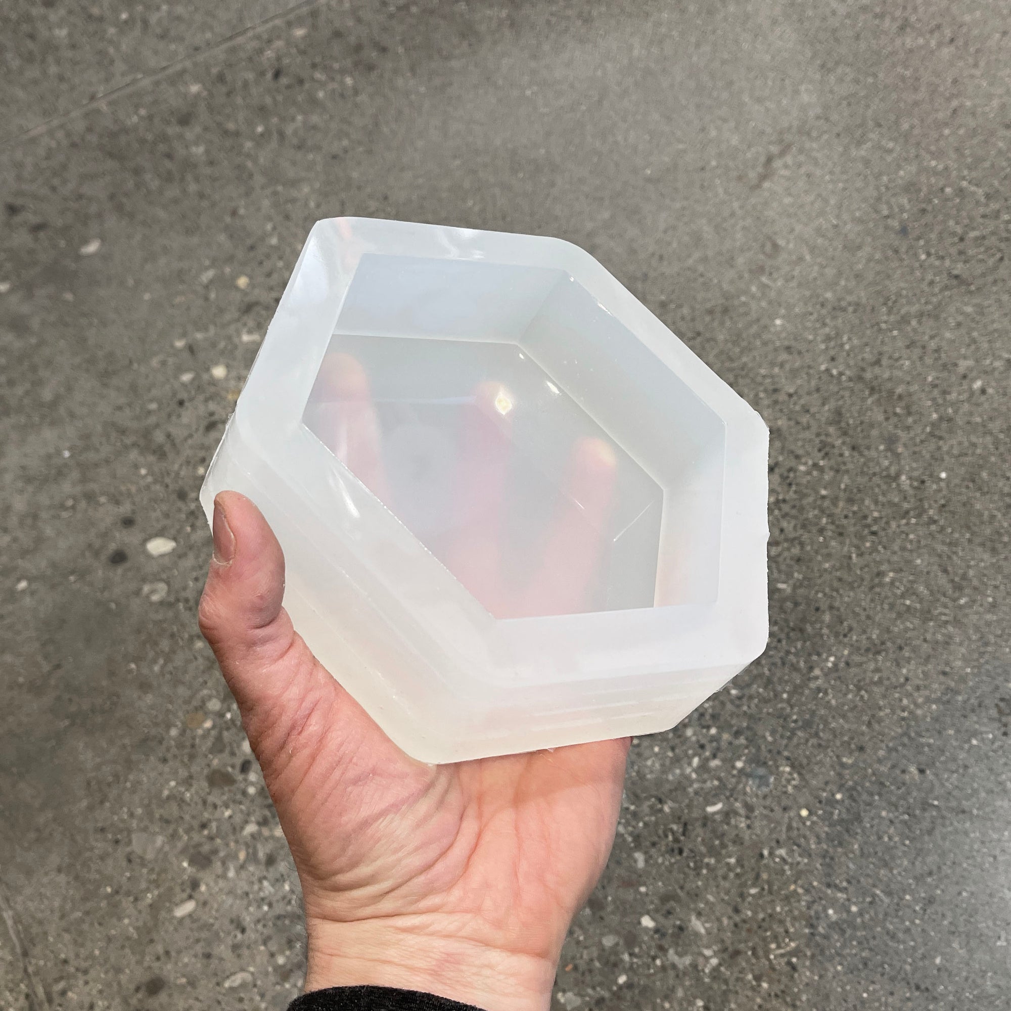 5.75x5x1.5" Hexagon Silicone Mold For Epoxy Resin - Deep Casting Mold ...