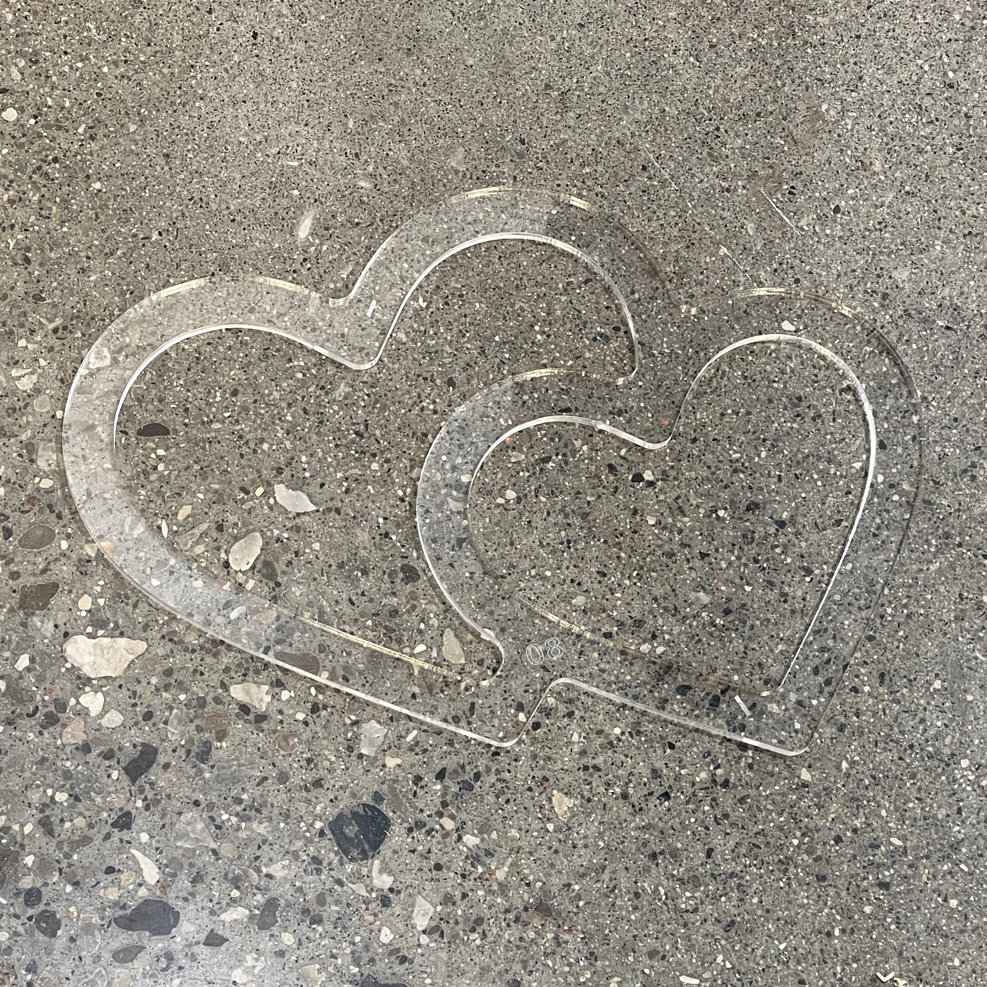 10.4x8.2" Nested Double Heart Tray 08 Acrylic Router Template – Crafted ...