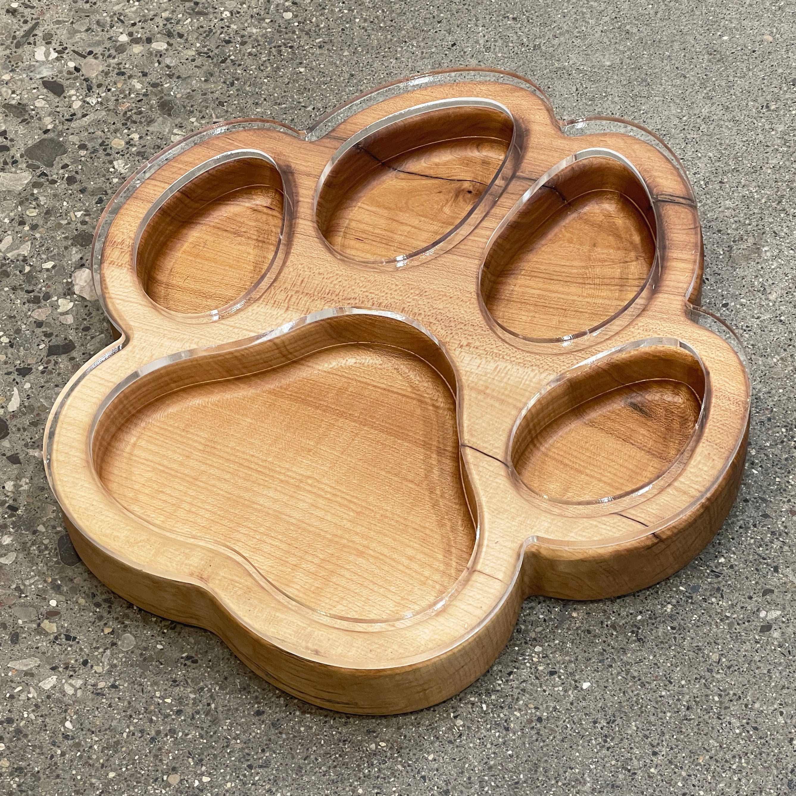 Dog Paw Print Tray / Inlay Acrylic Router Template — Crafted Elements