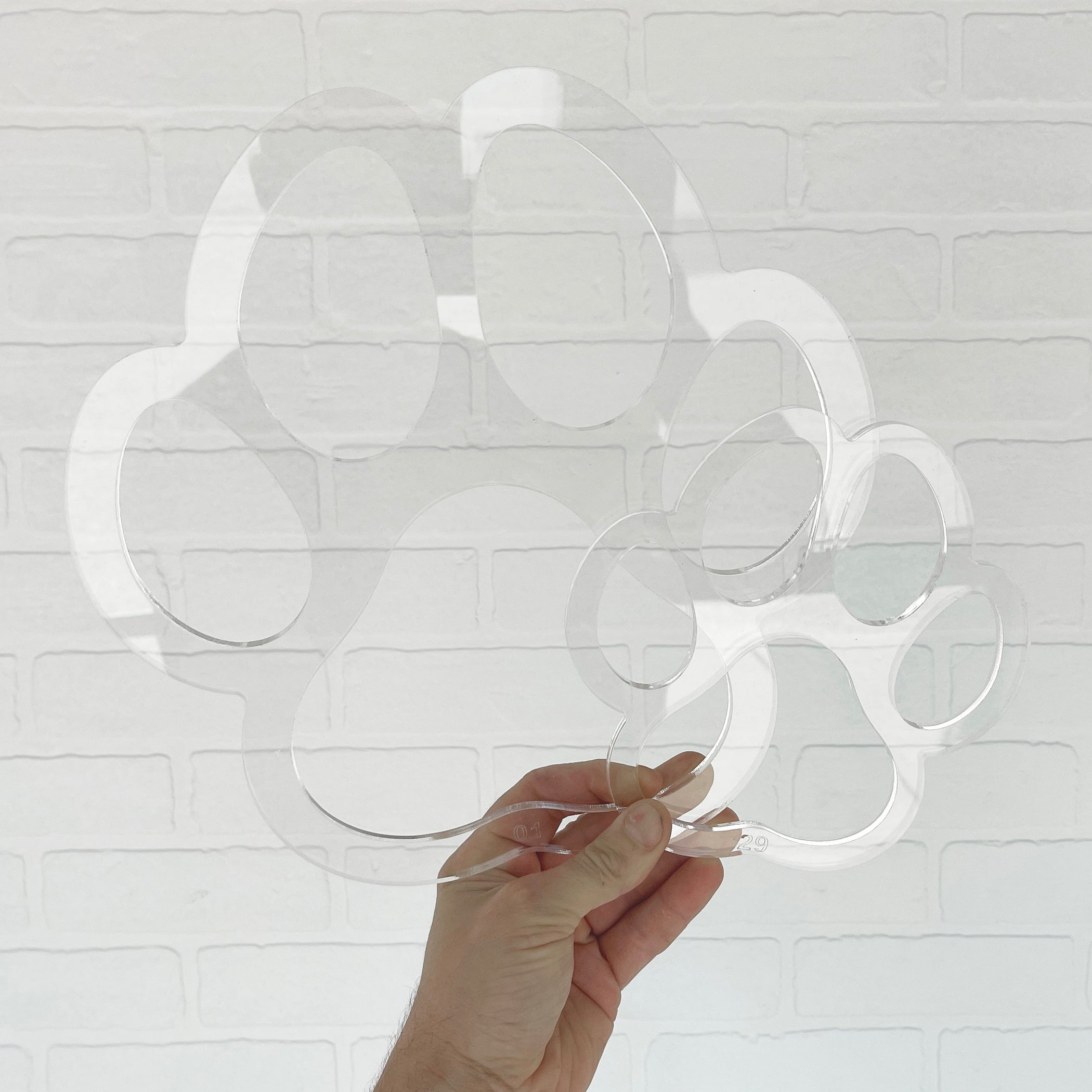 Dog Paw Print Tray / Inlay Acrylic Router Template — Crafted Elements