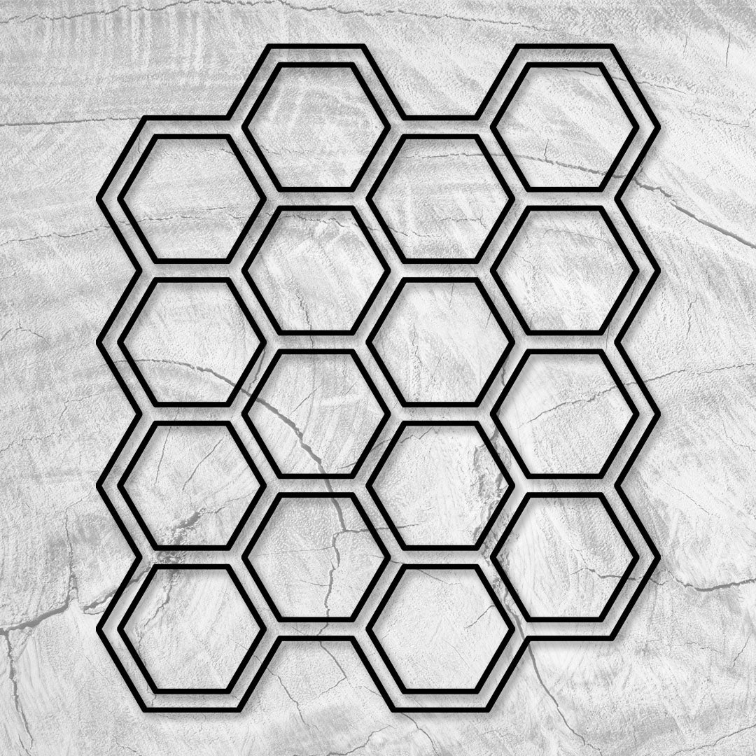 Honeycomb Inlay Acrylic Router Template - Hexagon Matrix Template ...