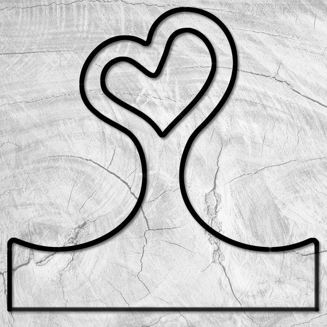 Dali Heart Handle Acrylic Router Template — Crafted Elements