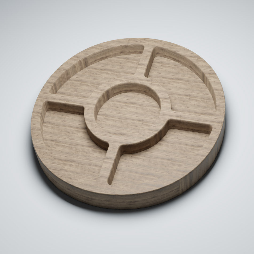 11.75x11.75" Five Pocket Tray 10 Acrylic Router Template – Crafted Elements