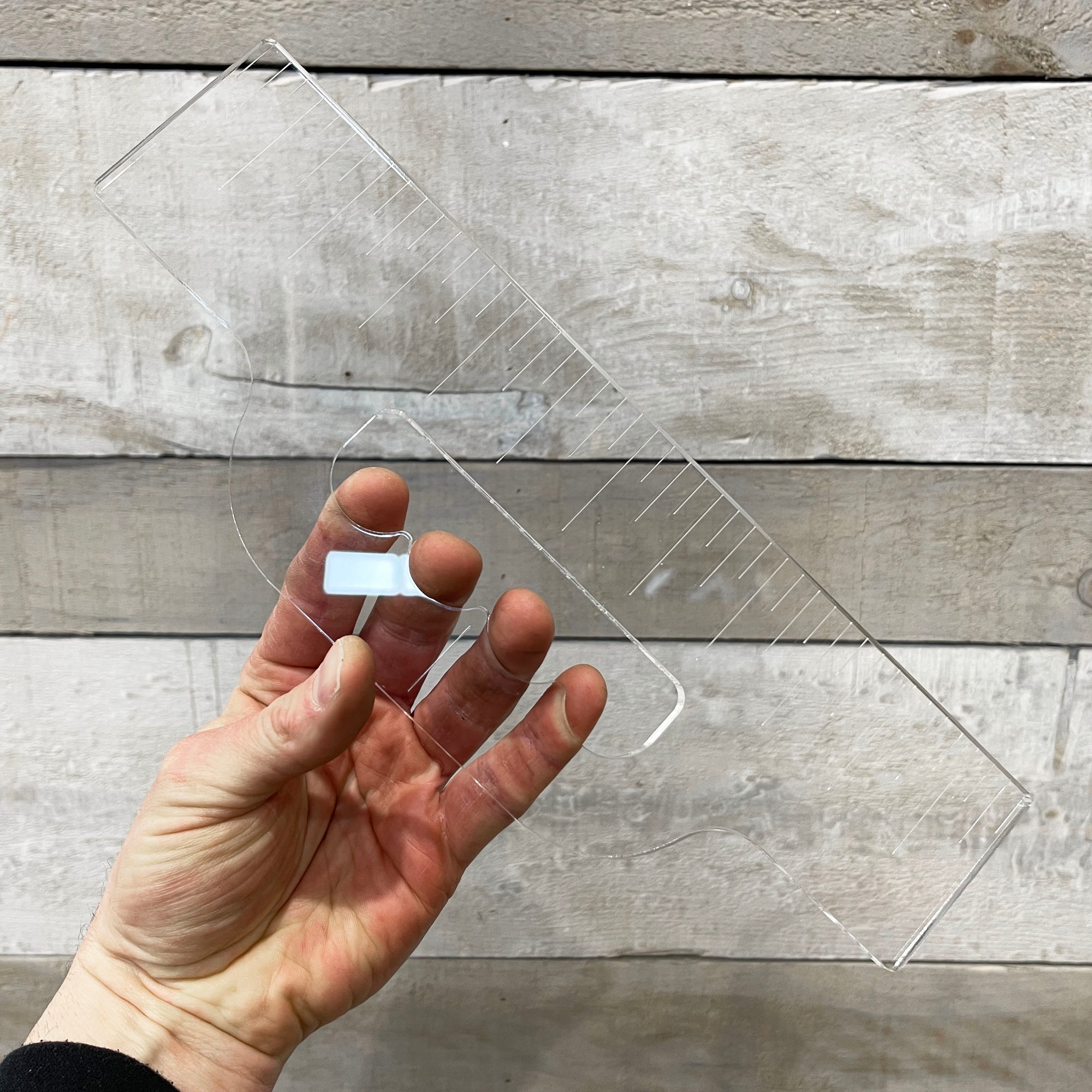 Four Finger Grip Handle Acrylic Router Template – Crafted Elements