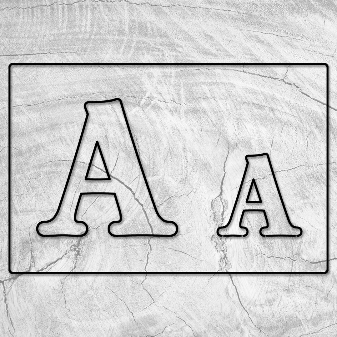 Dual 3" and 5" Letter Acrylic Router Template - Alphabet Inlay Templat ...