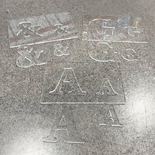 Dual 3" and 5" Letter Acrylic Router Template - Alphabet Inlay Templat ...