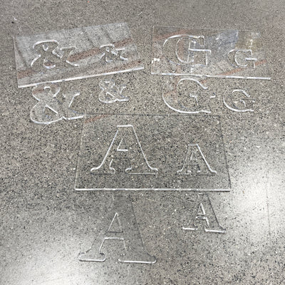 Dual 3" and 5" Letter Acrylic Router Template - Alphabet Inlay Templat ...